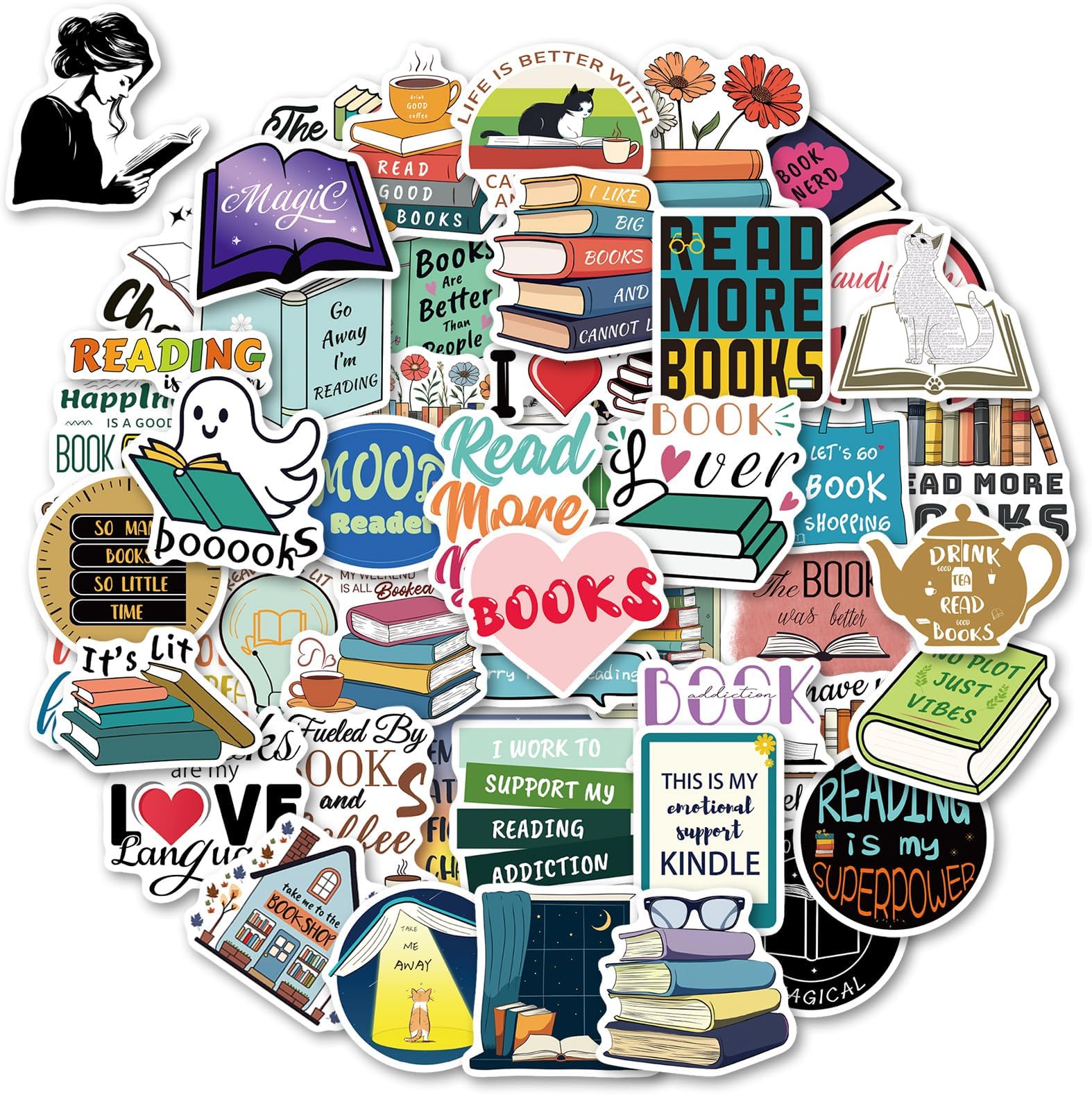 Amazon.com - So Many Books So Little Time Sticker - 3" Laptop Sticker ...