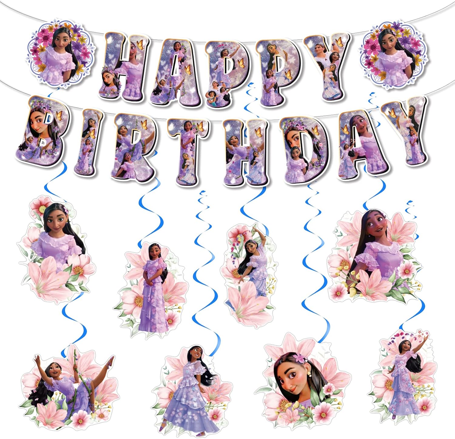 Amazon.com: Isabella Birthday Decorations Cartoon Isabella Encanto ...