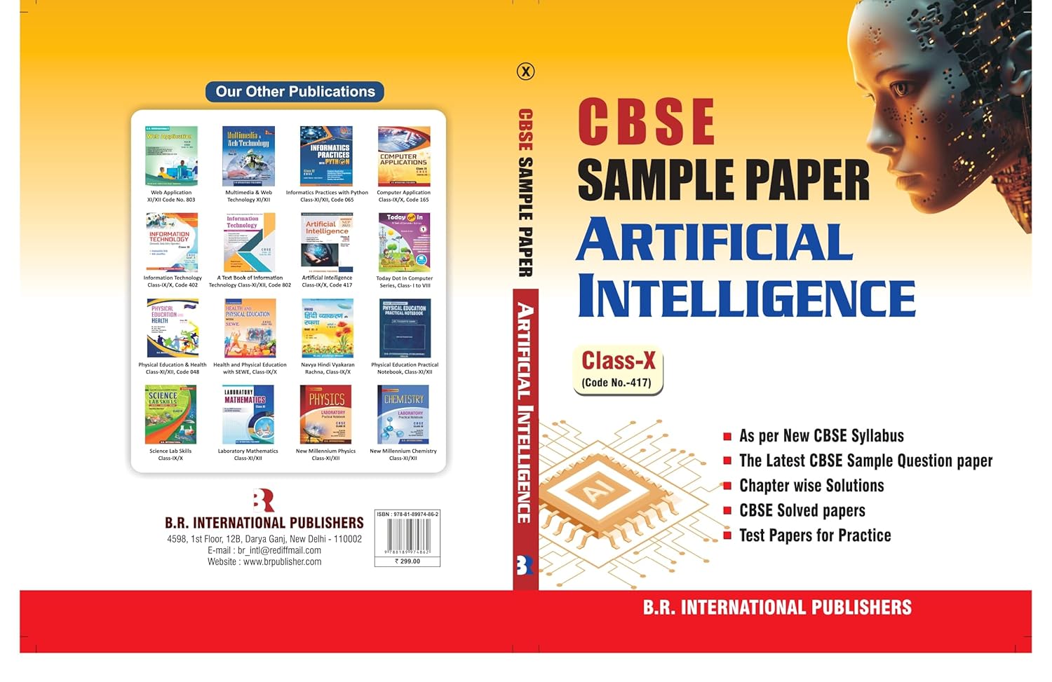 Buy CBSE SAMPLE PAPER ARTIFICIAL INTELLIGENCE CLASS X CODE – 417 Book ...