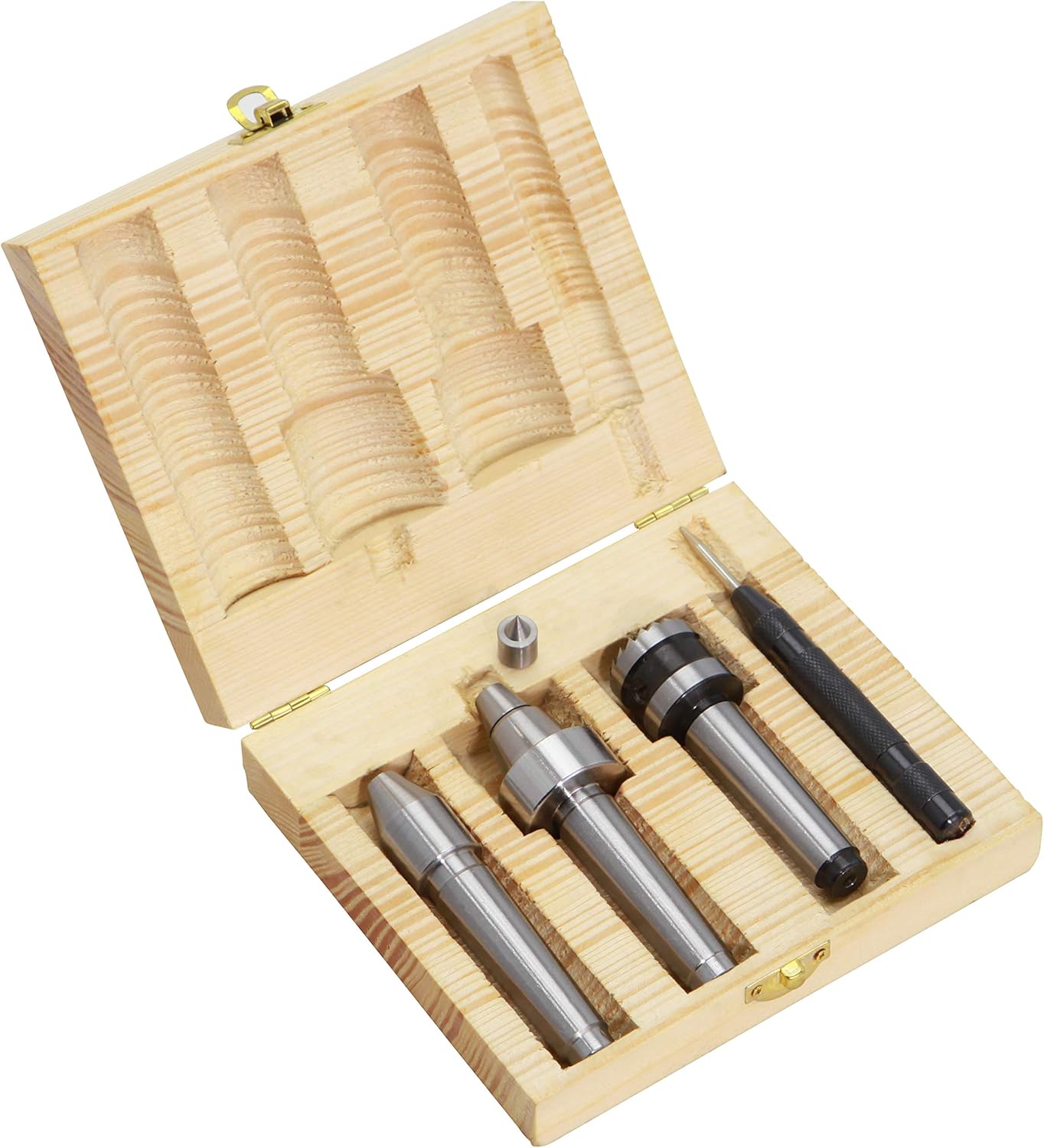 VINWOX 3 PCS Wood Lathe Center Set MT2- Including 1" Crown Super Drive ...