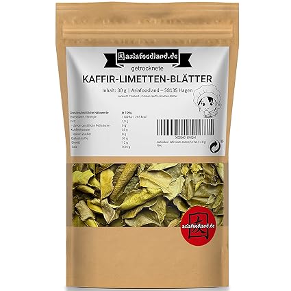 Asiafoodland - Kaffir Limetten Blätter - Kaffirlimettenblätter - Kaffir ...