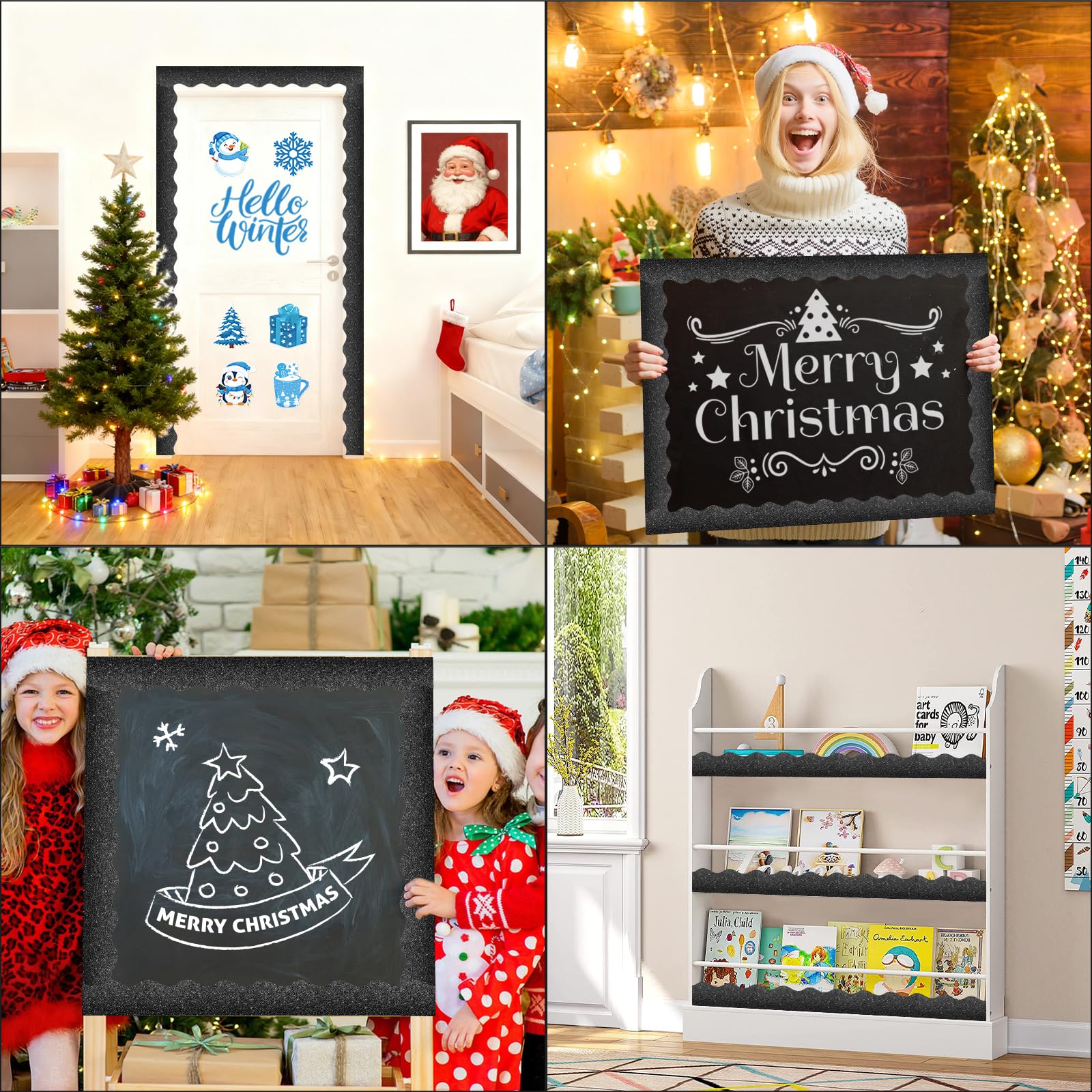 Snapklik.com : 65.6Ft Black Glitter Bulletin Board Border, Shiny ...