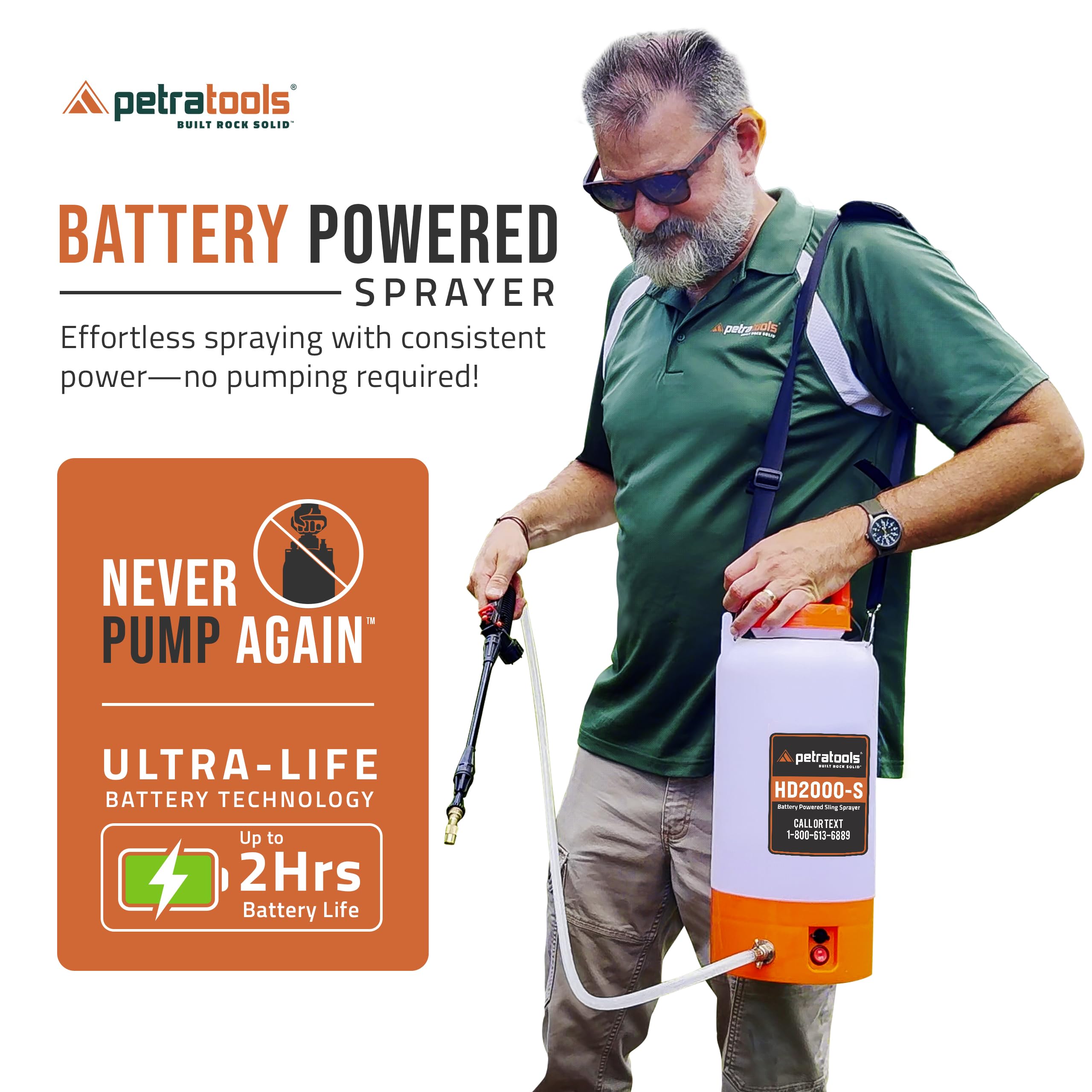 Snapklik.com : PetraTools Battery Powered Sprayer 2 Gallon - HD2000-S ...