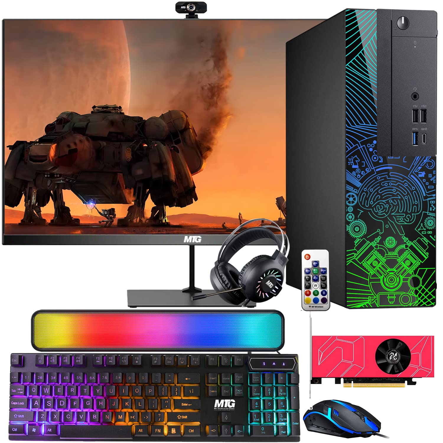 Amazon.com: Lumos 8 Gaming Desktop PC, Intel Core i5 7th Gen, AMD RX ...