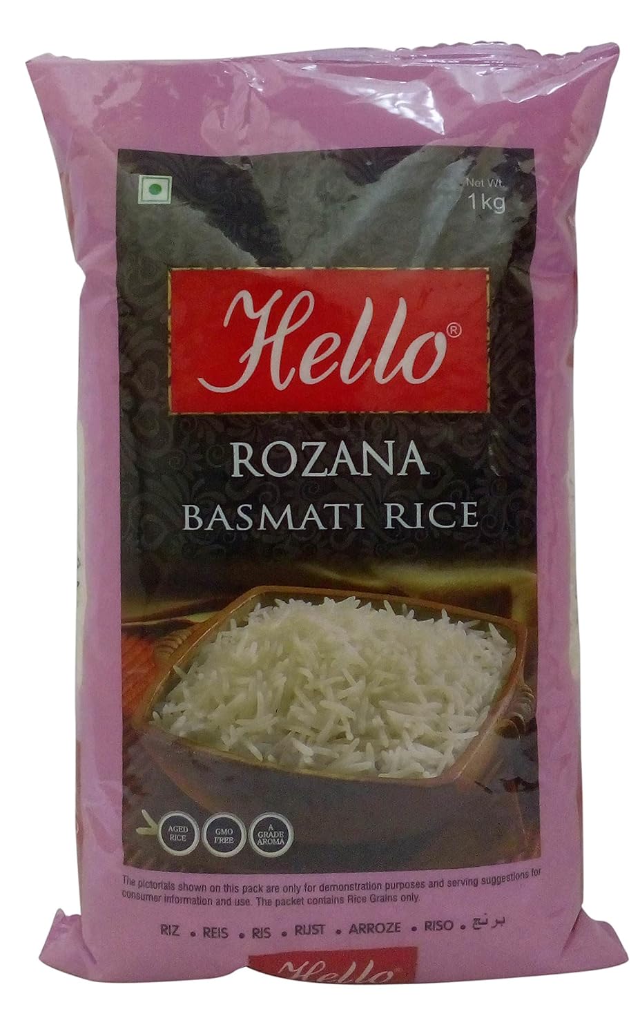 Hello Basmati Rice - Rozana, 1kg Pouch : Amazon.in: Grocery & Gourmet Foods