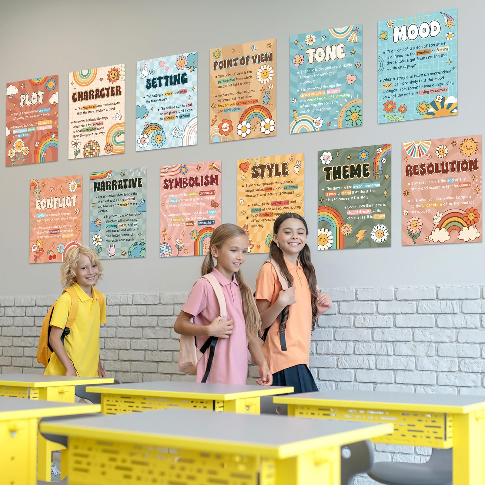 Snapklik.com : Pasimy 12 Pcs Boho Literary Elements Posters Set ...