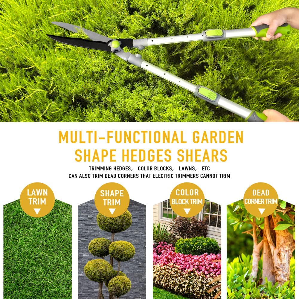 Altdorff Extendable Hedge Shears with Adjustable Handle, Shock ...