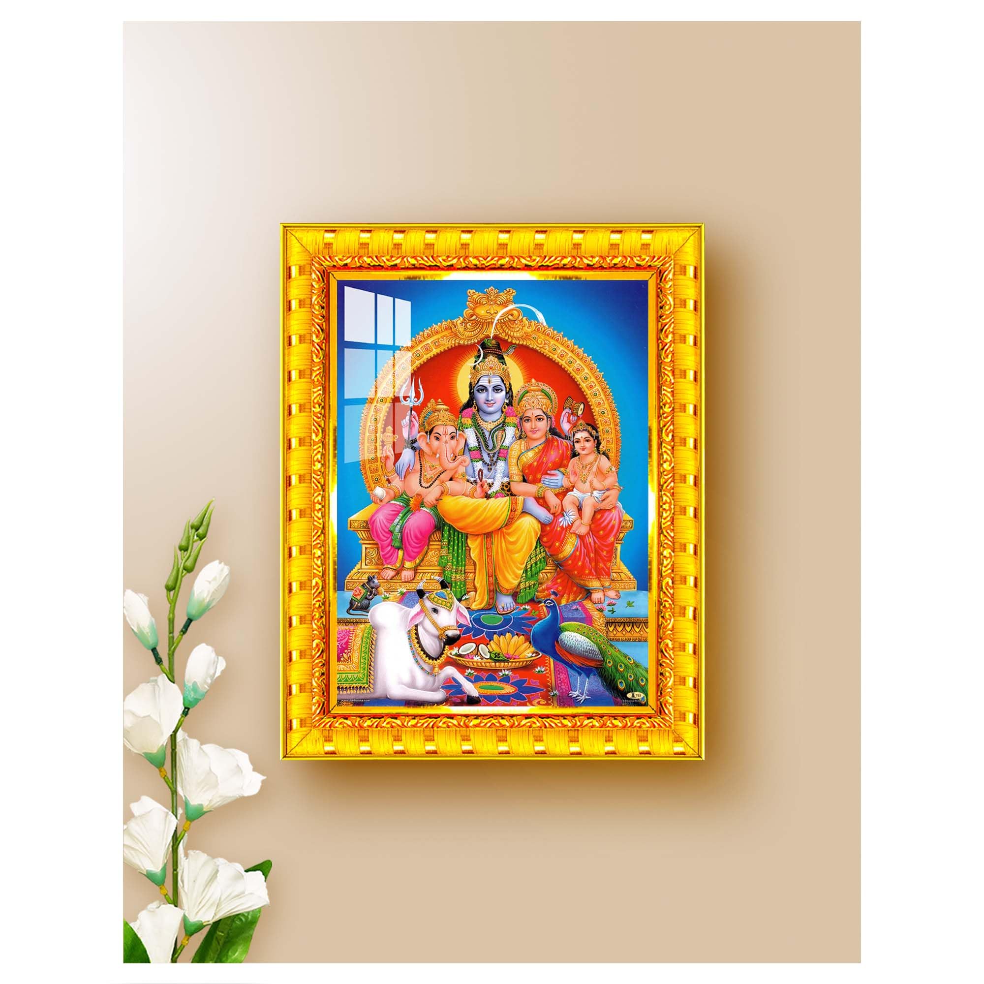 Pavan Photo Laminations Shiv Parivar Family Siva Parvati Lord Shiva ...