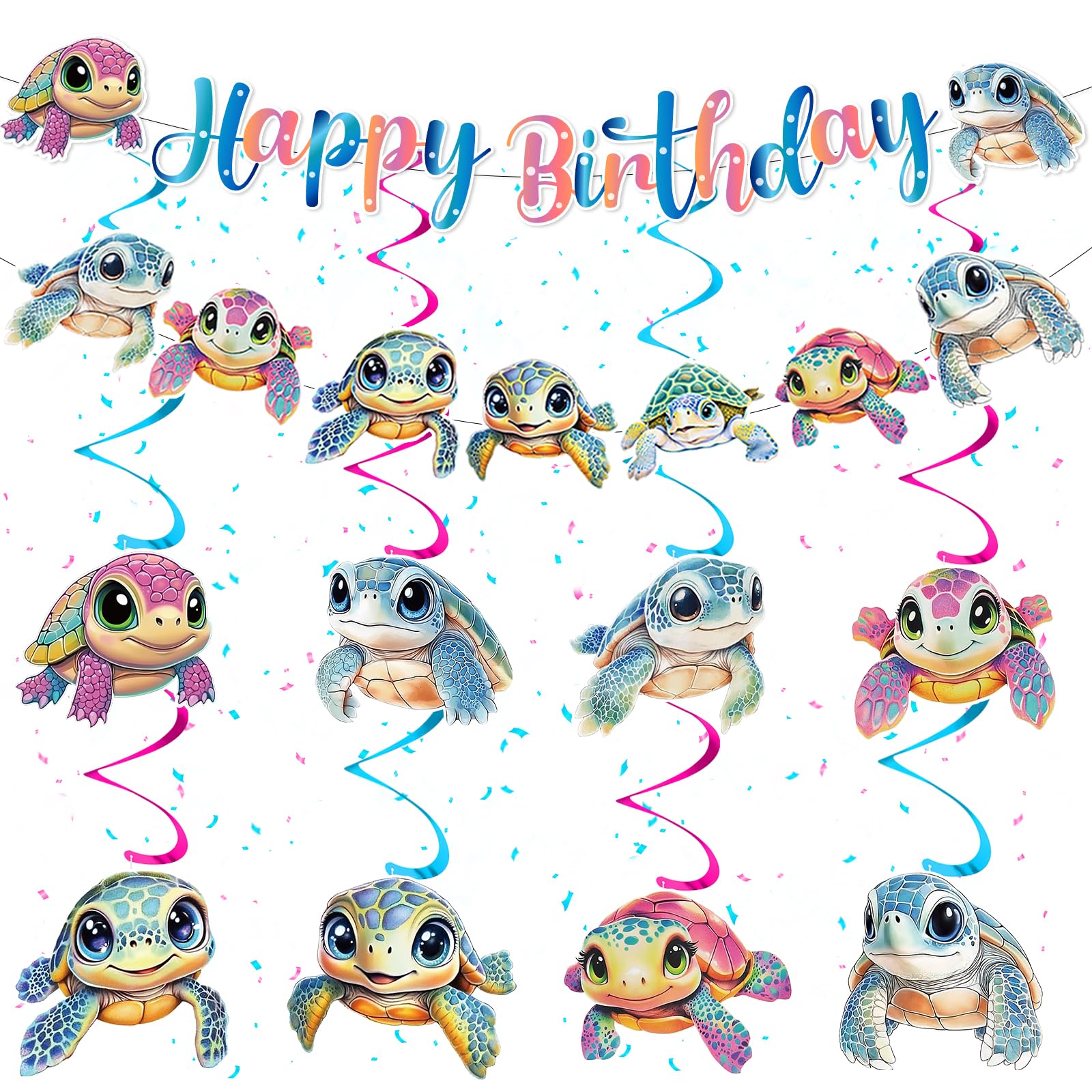 Smiling Cute Baby Sea Turtles Watercolor Cute Baby Turtle Clipart,