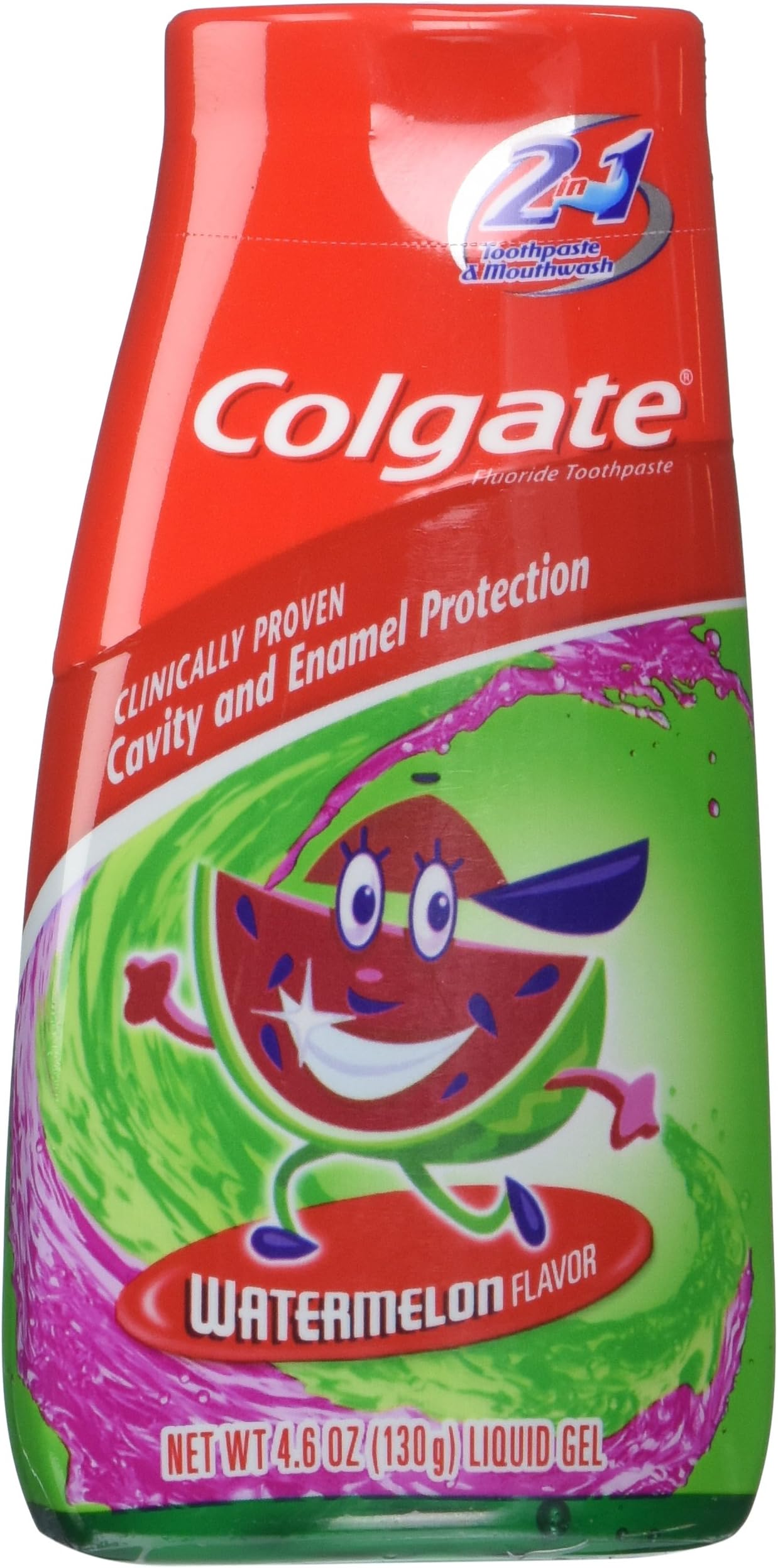 Amazon.com : Colg 2n1 Watermelon Paste Size 4.6 O Colgate Kids ...