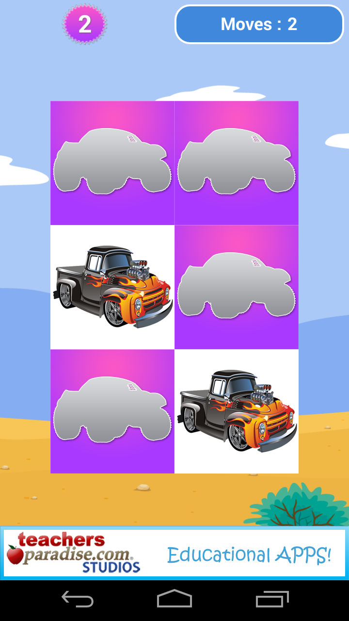 Kids Memory Game Cars & Trucks - App on the Amazon Appstore