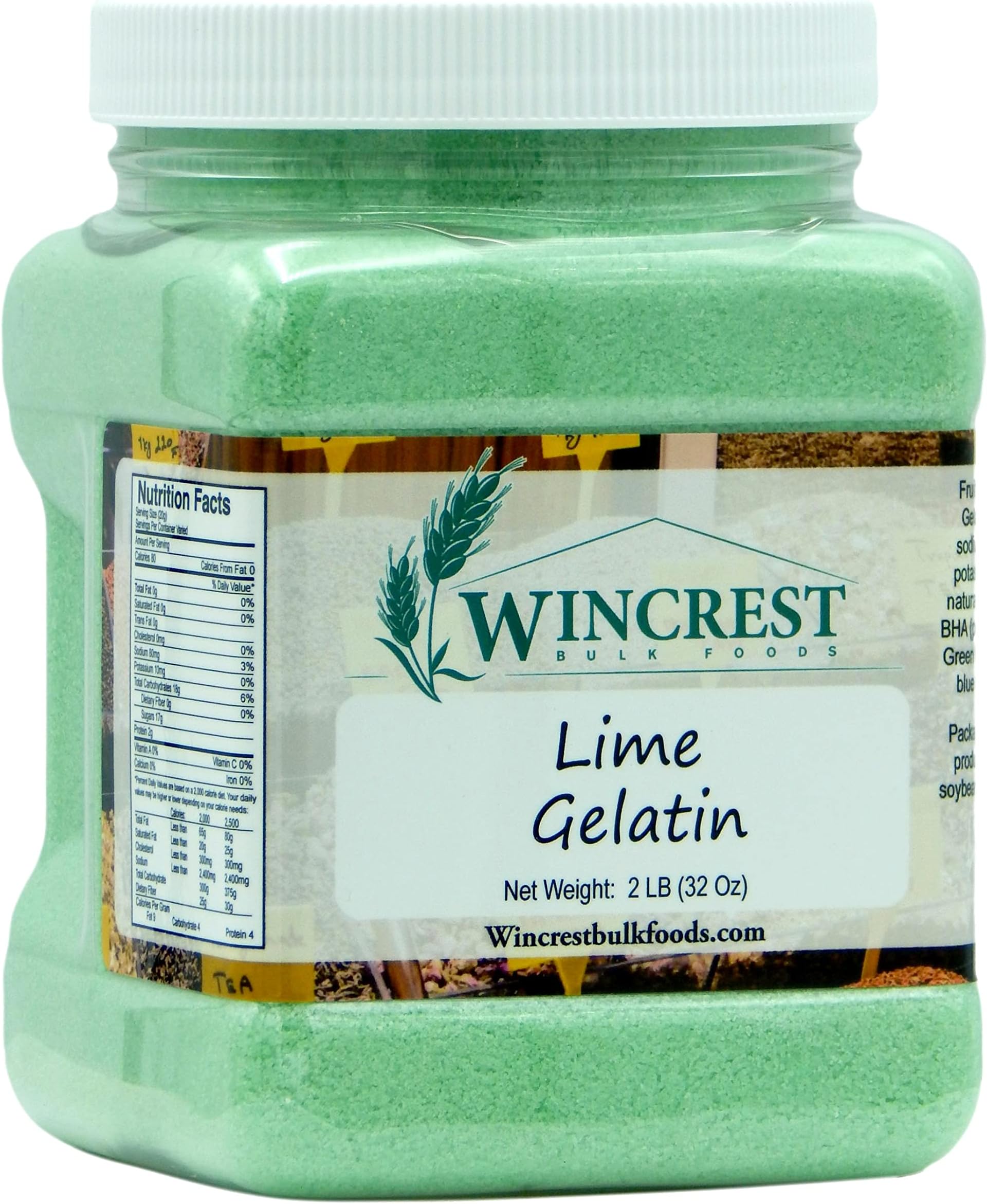 Amazon.com : Lime Gelatin - 2 Lb Container : Gelatin Dessert Mixes ...
