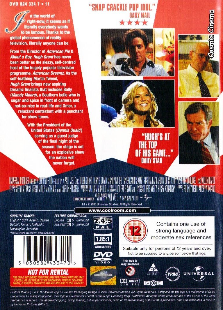Amazon.com: American Dreamz [DVD] : Hugh Grant, Dennis Quaid, Mandy ...