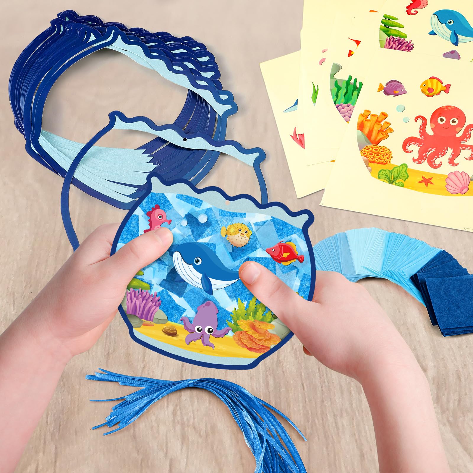Tissue Paper For Crafts 24 Sets Ocean Animals Crafts Kit - DIY Sea Life ...