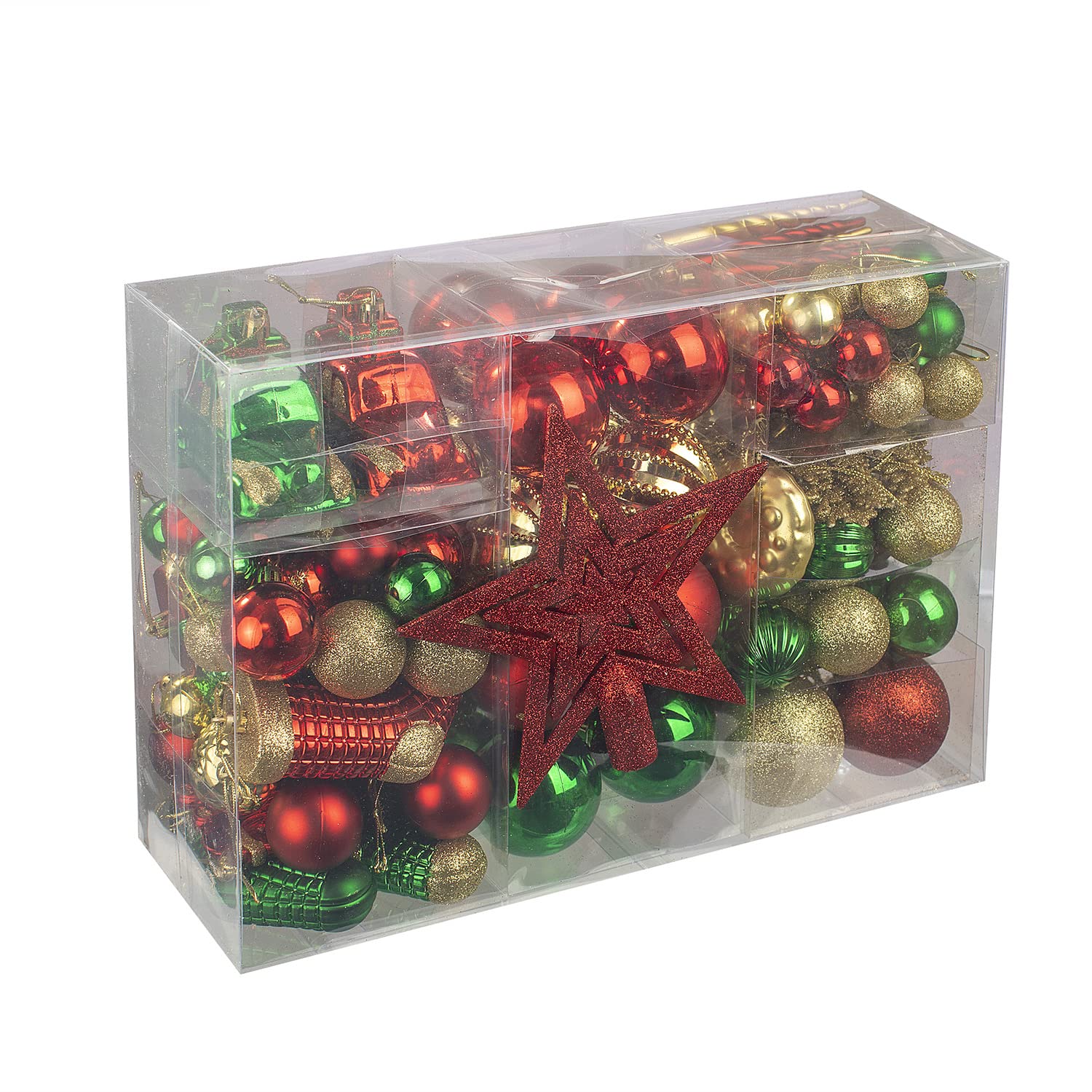 Design Accents Shatterproof Christmas Ornament Collection Set (132-Set ...