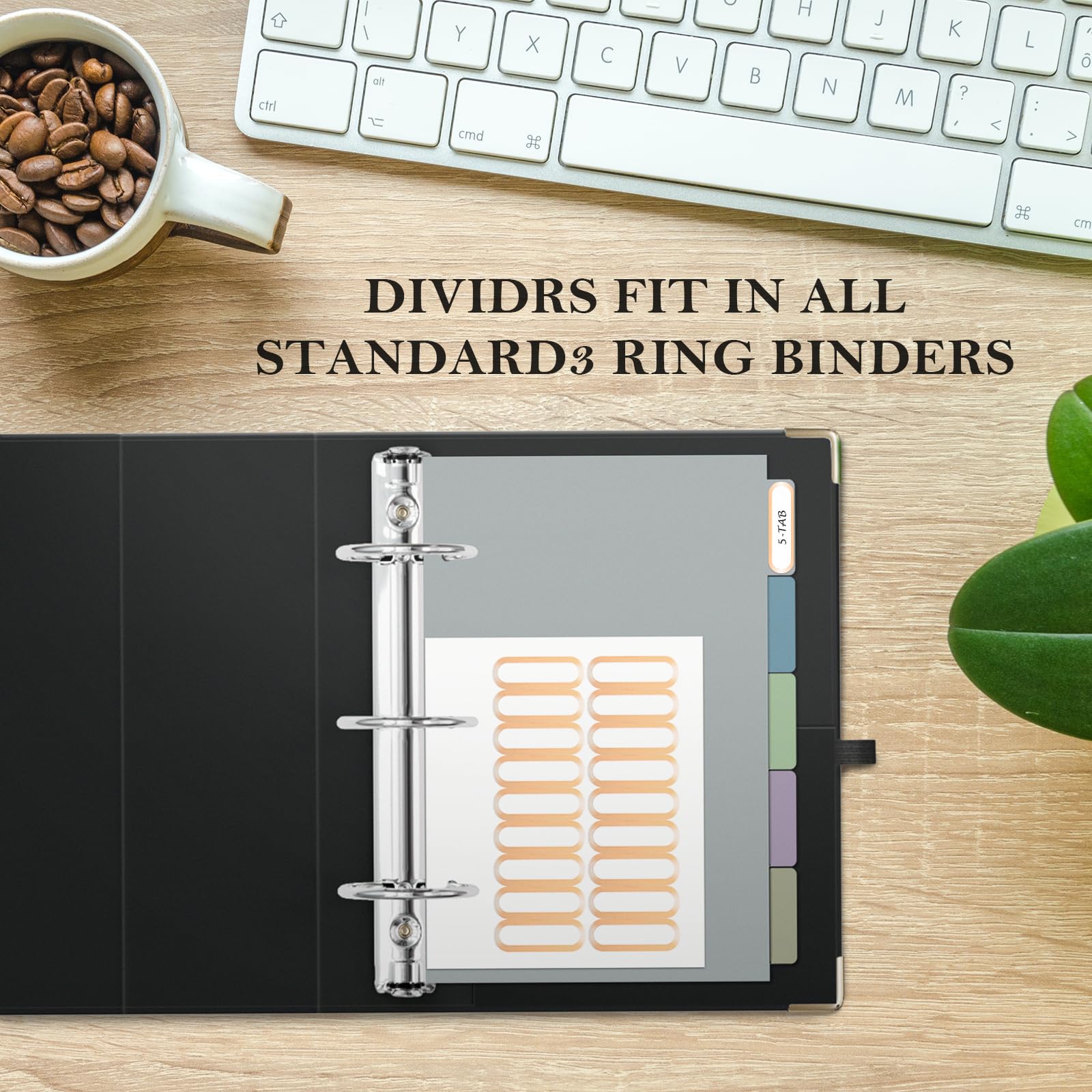 Snapklik.com : 2 Pack 55x85 Half Letter Binder Divider