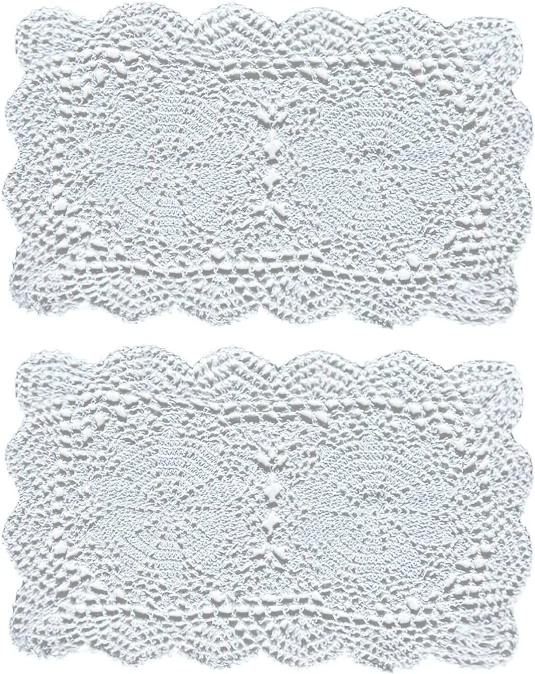 Amazon.com: Phantomon Lace Doilies Handmade Crochet Placemats Cotton ...