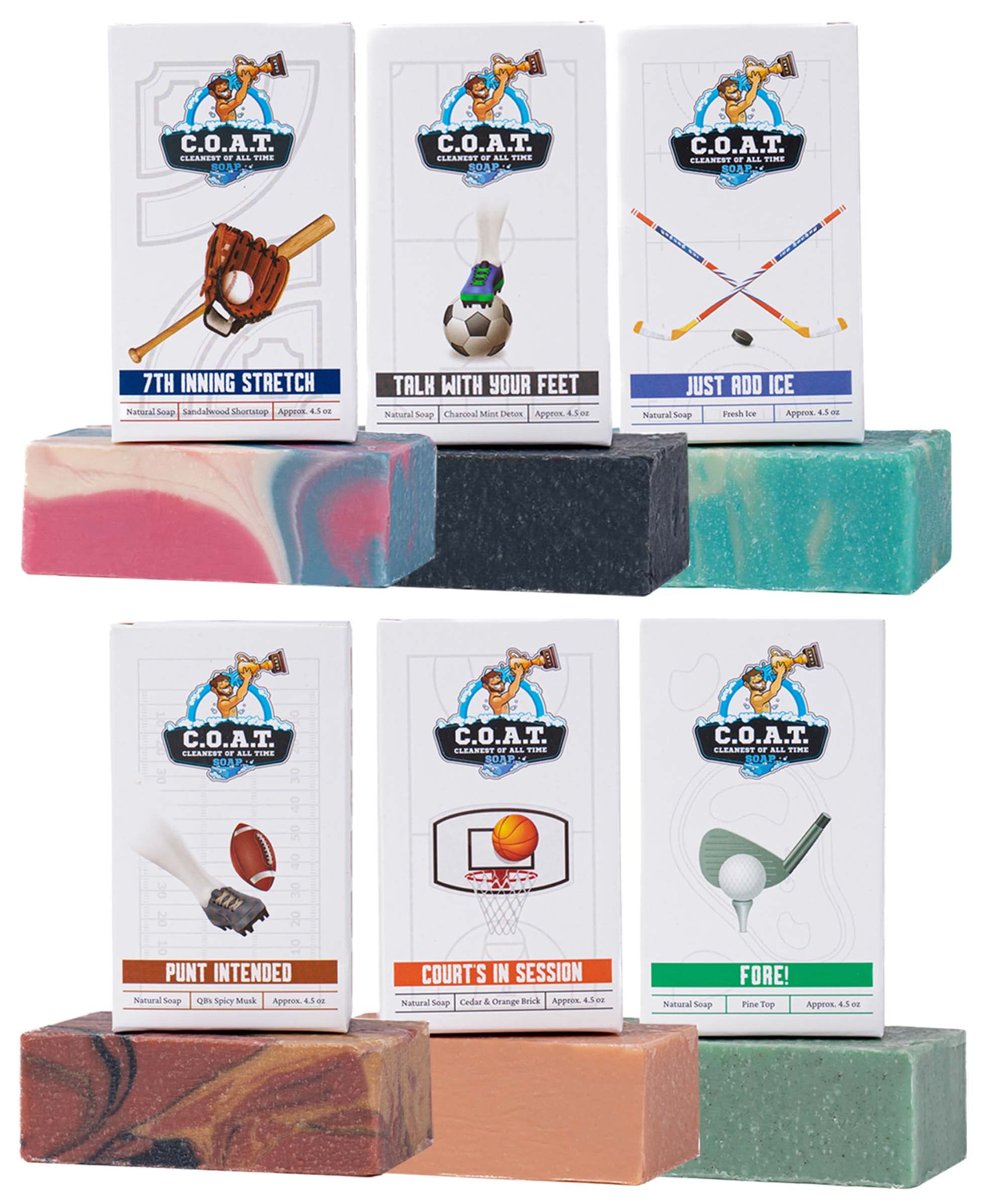 Amazon.com : C.O.A.T. Cleanest of all Time Soap for Men, Bar Soaps All ...