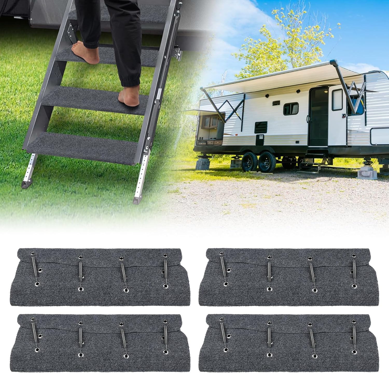 Amazon.com: WATERWICH RV Step Covers Rugs 4 Pack RV Camper Step Covers ...