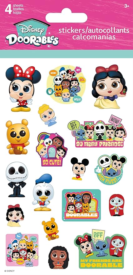 Amazon.com: Disney - Doorables Standard Stickers - 4 Sheet : Health ...