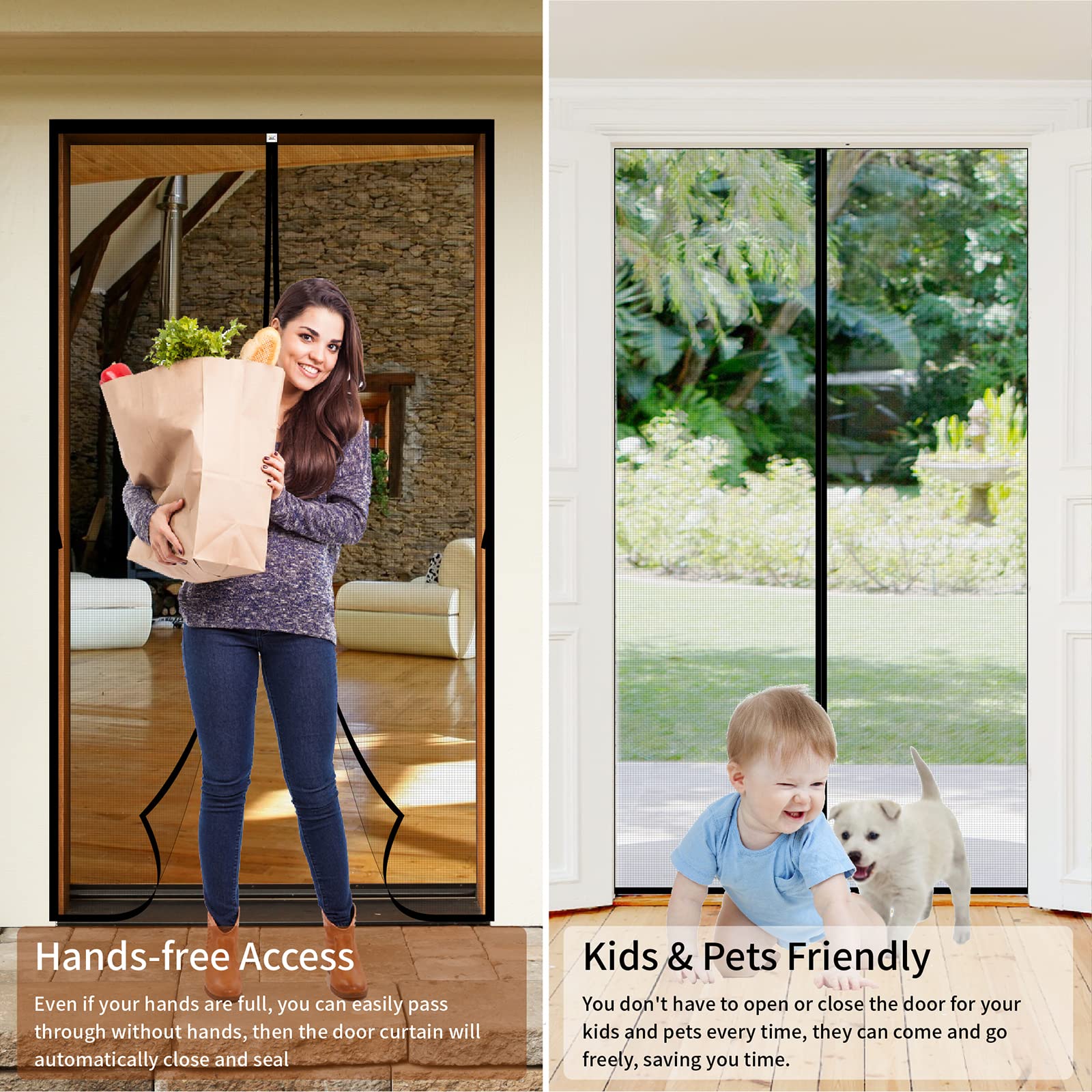 Snapklik.com : CHIYUNS Screen Door Mesh Magnetic Closure 38 X 82 Inch ...