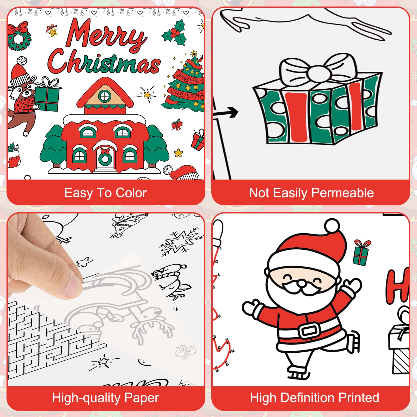 Santa's Spectacular Jumbo Merry Christmas Coloring And Activity Book ...