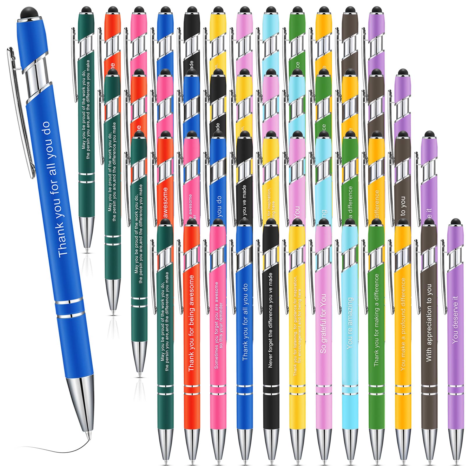 Amazon.com : Outus 72 Pcs Employee Appreciation Gifts Pens with Stylus ...