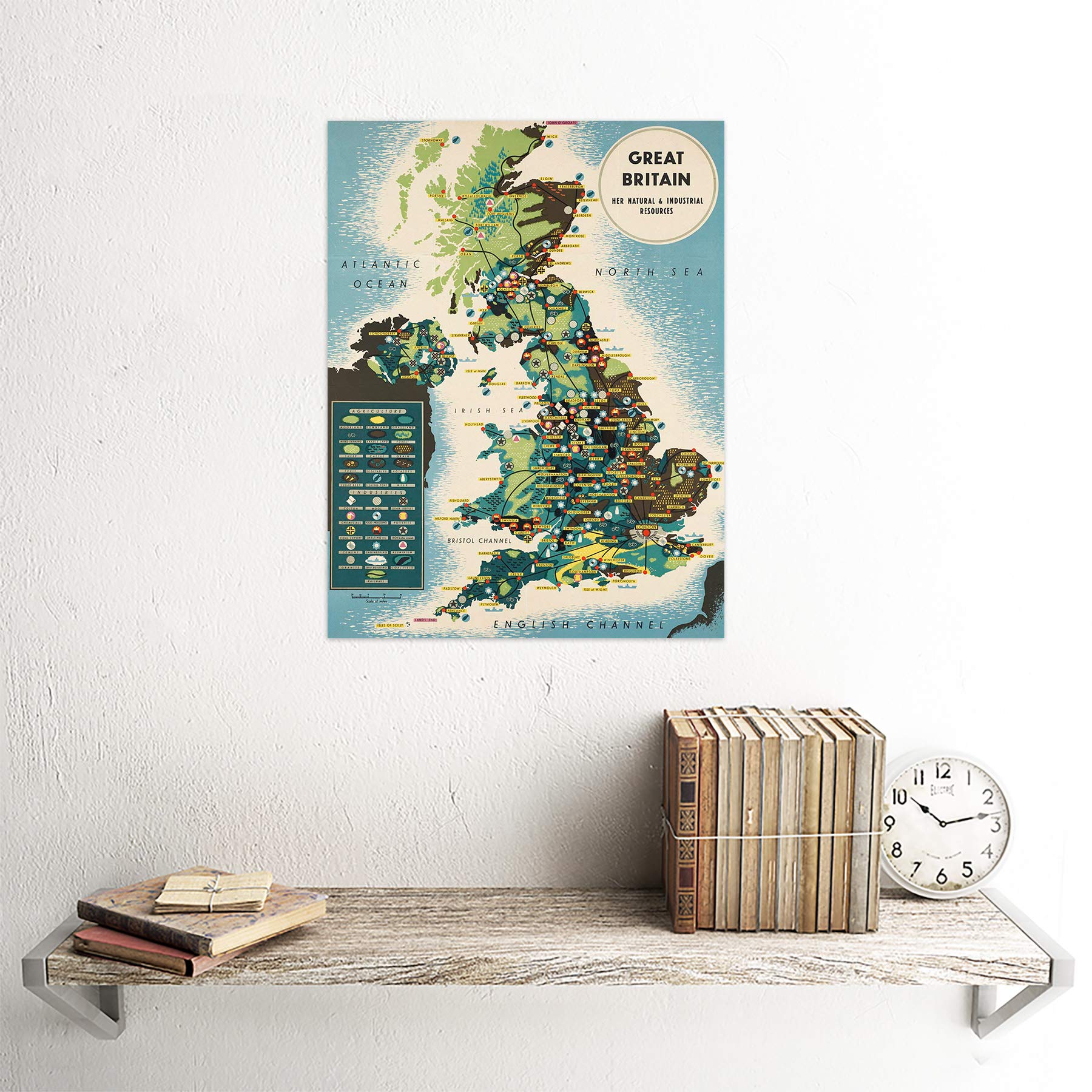 Great Britain Industrial Resources Map Japan V England