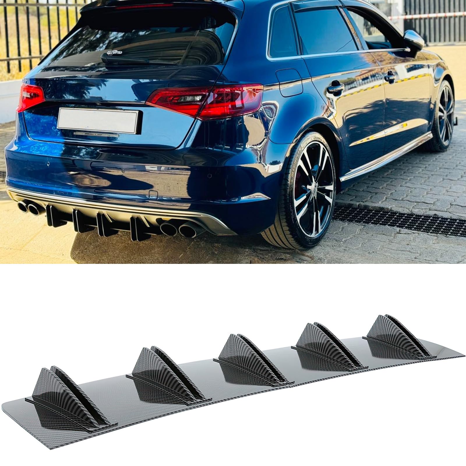 Snapklik.com : DREAMOTOR 31" Car Rear Bumper Lip, Universal Rear ...