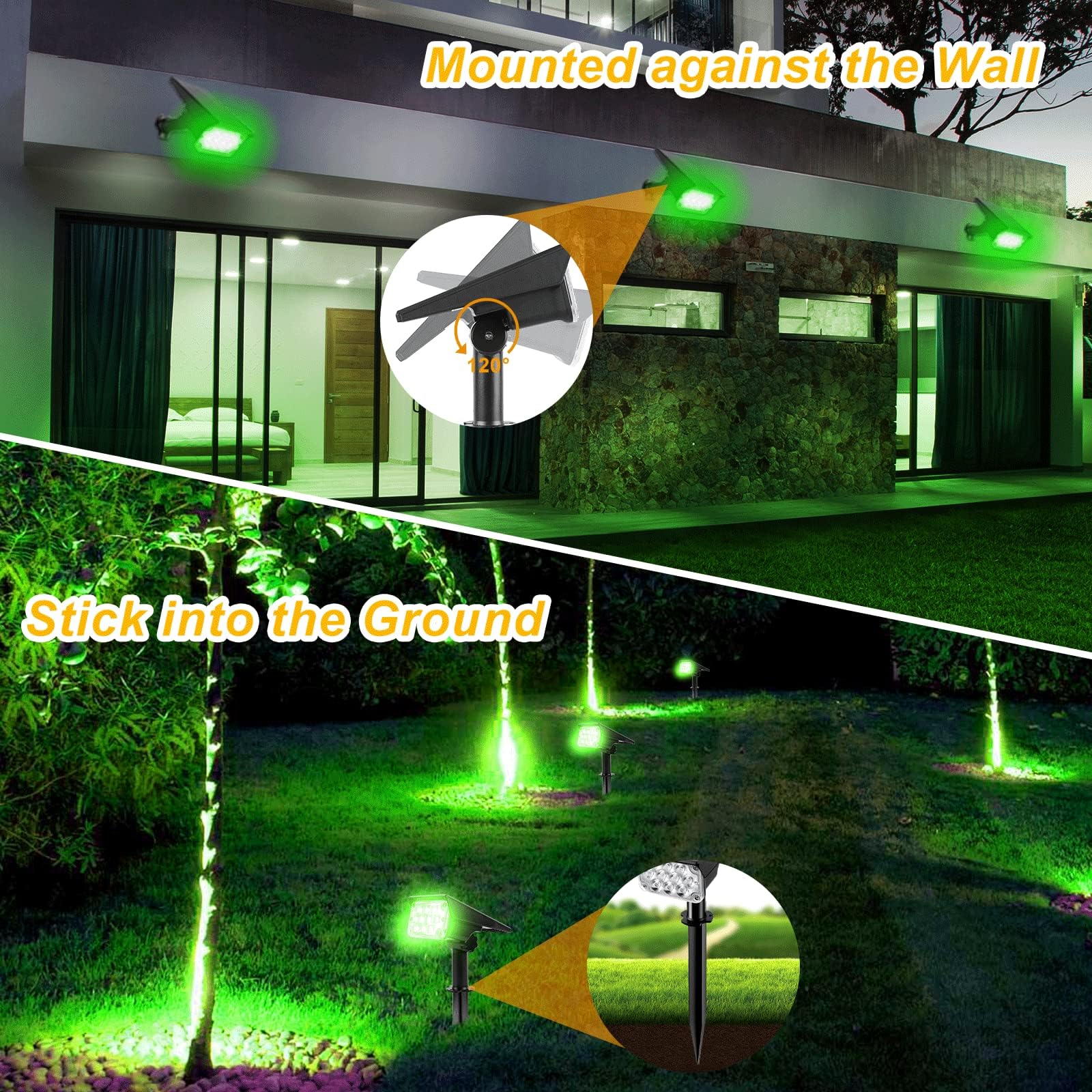 Luces Solares Verdes Para Paisajes Lámparas Solares Verde | Alasans