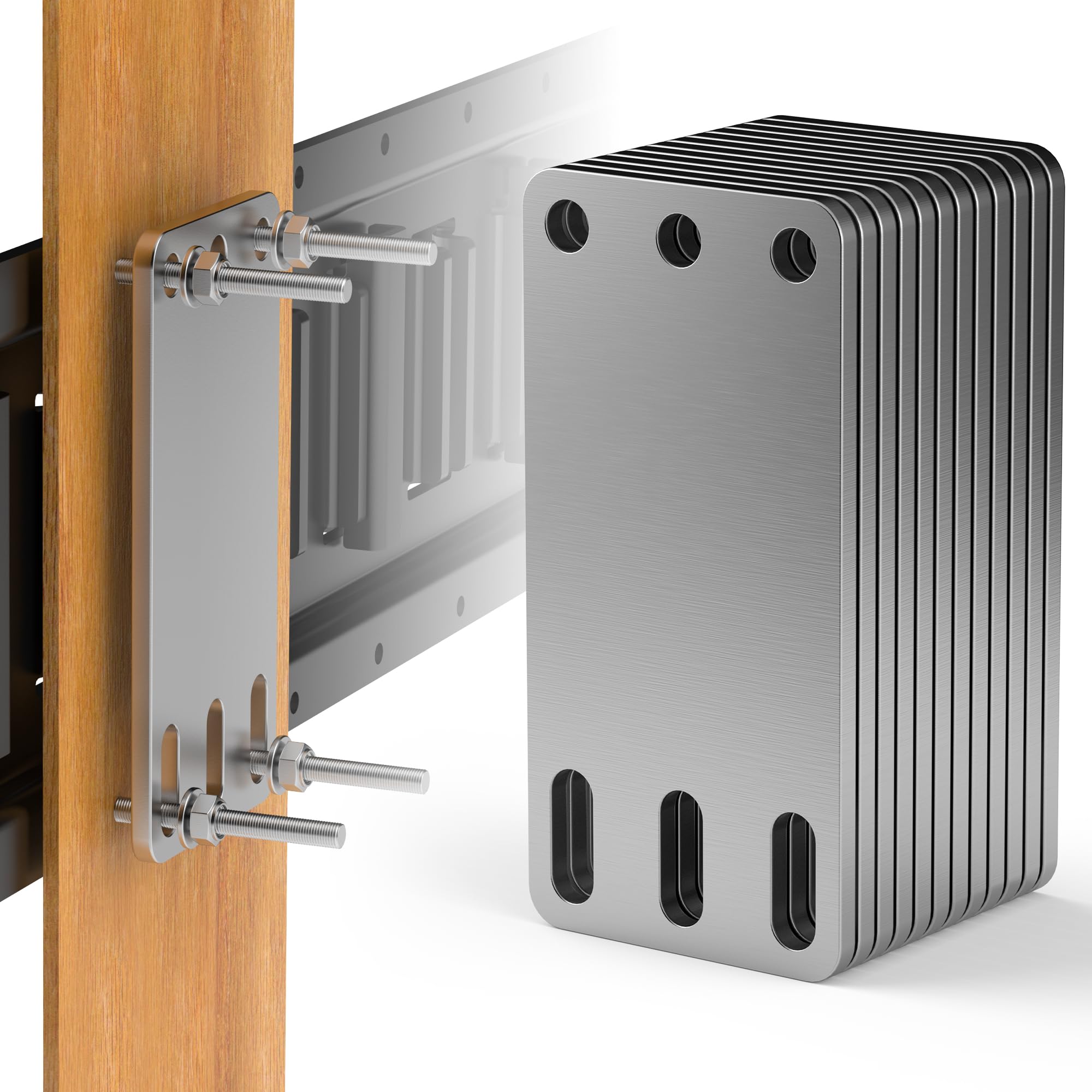 Amazon.com: MooxHAI 12 Pcs E Track Plate | E-Track Backing Plate ...