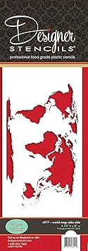 Amazon.com: World Map Cake Stencil by Designer Stencils: Home & Kitchen