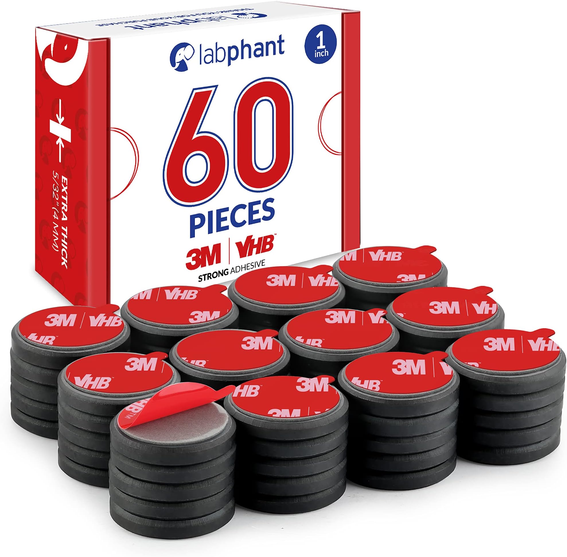 Amazon.com: Ceramic Magnets with Adhesive Backing, 60 Pieces Disk ...