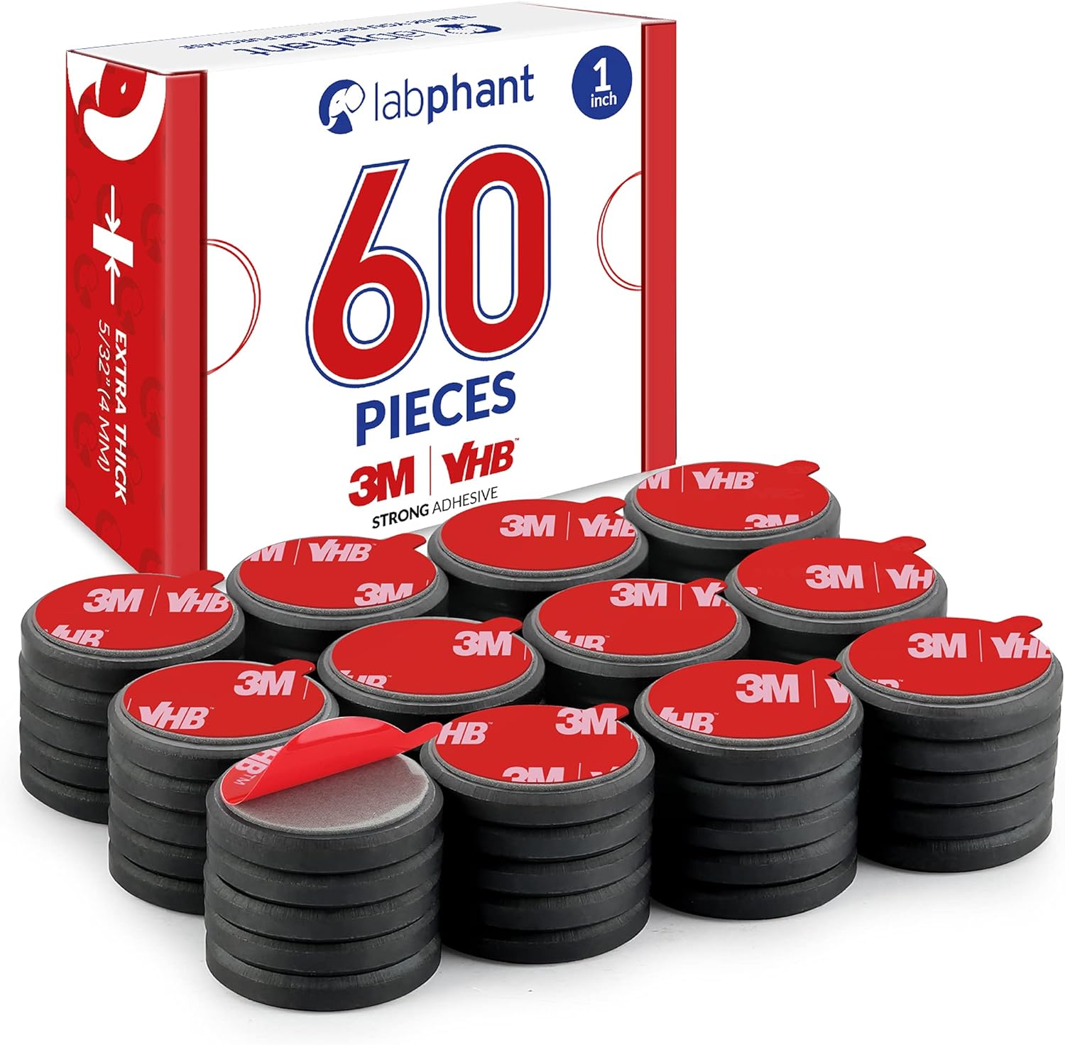 Amazon.com: Ceramic Magnets with Adhesive Backing, 60 Pieces Disk ...