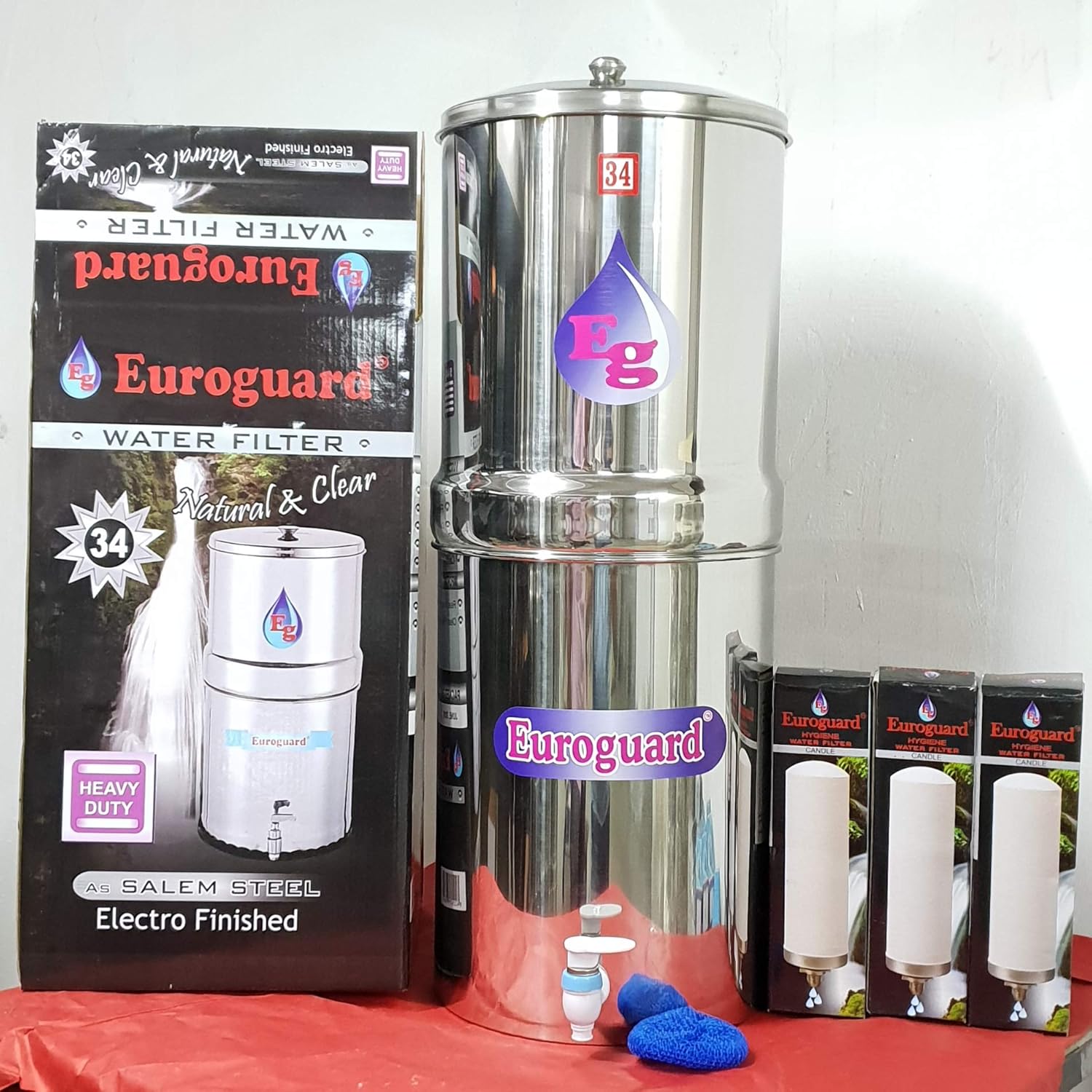 EuroGuard Stainless Steel 30 litres Welding Gravity Water Filter with ...