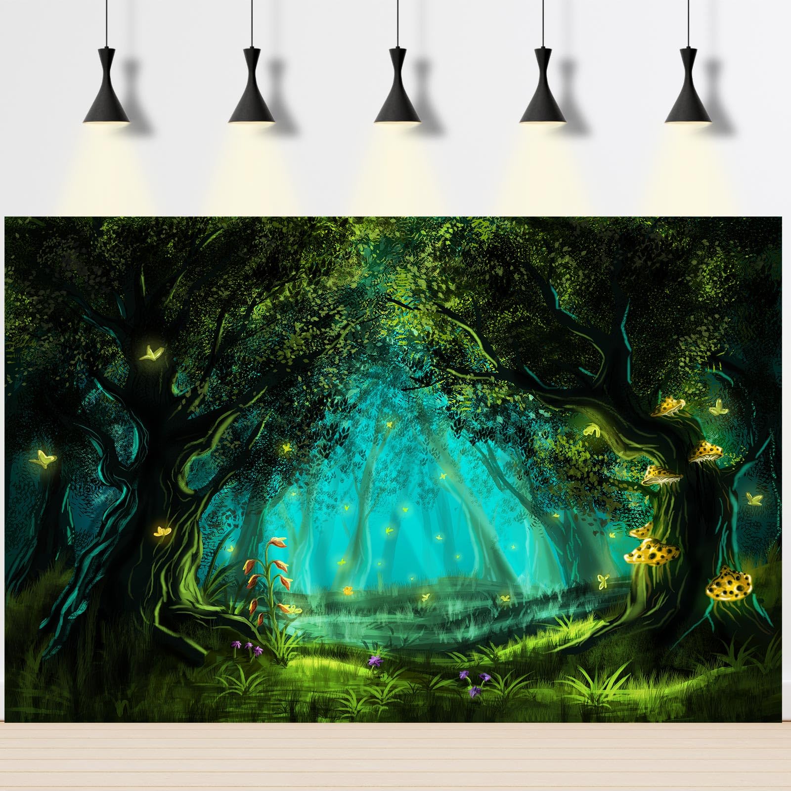 Fantasy Fairy Forest Landscape Magical Forest Landscape Posters Set