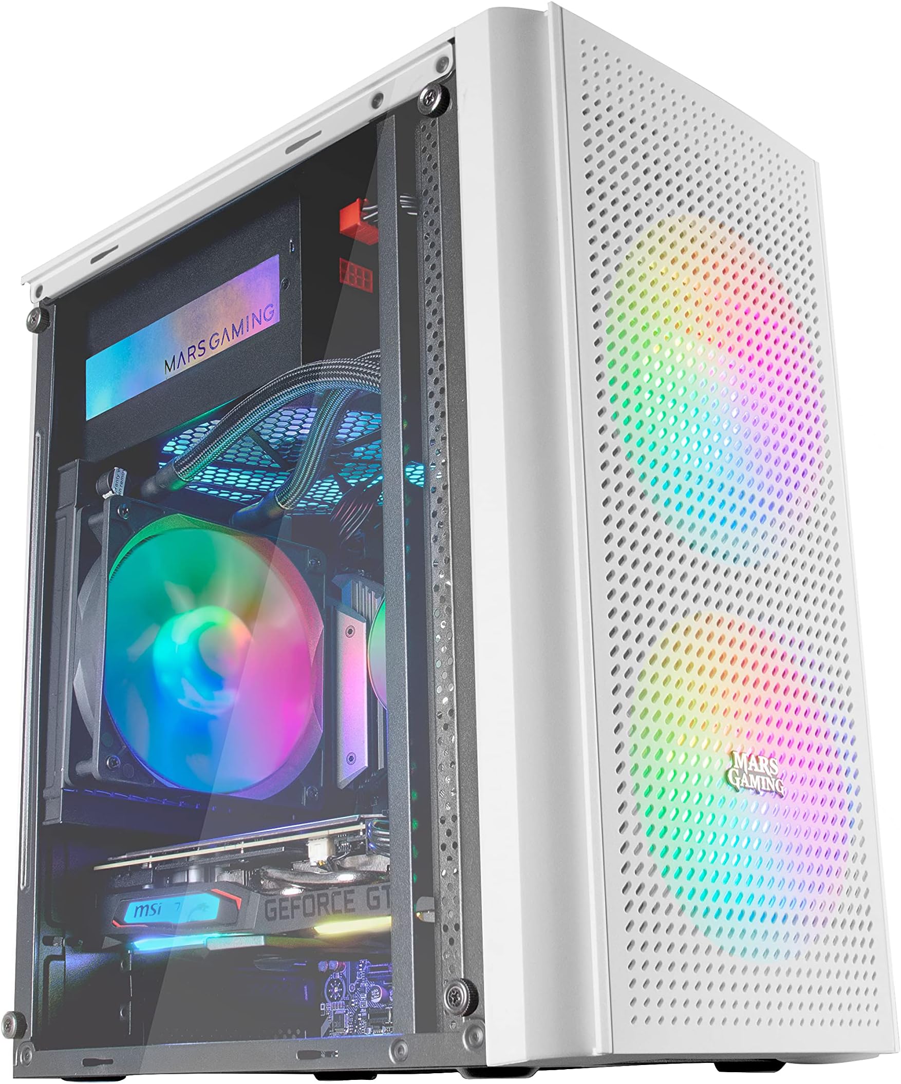 CiT Level 1 Micro-ATX PC Gaming Case M/ATX with 30% Tint On Tempered ...