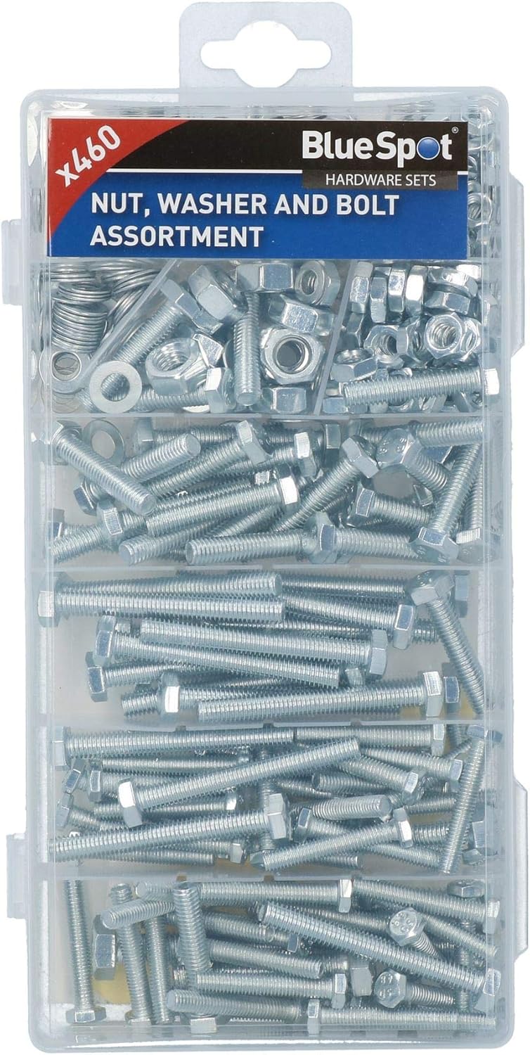 Metric M5 - M8 5-8mm Hex Nuts Bolts + Washer Assortment Kit Fasteners ...