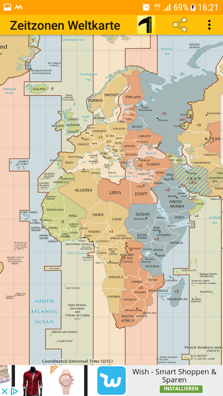 Time Zone Map - App on Amazon Appstore