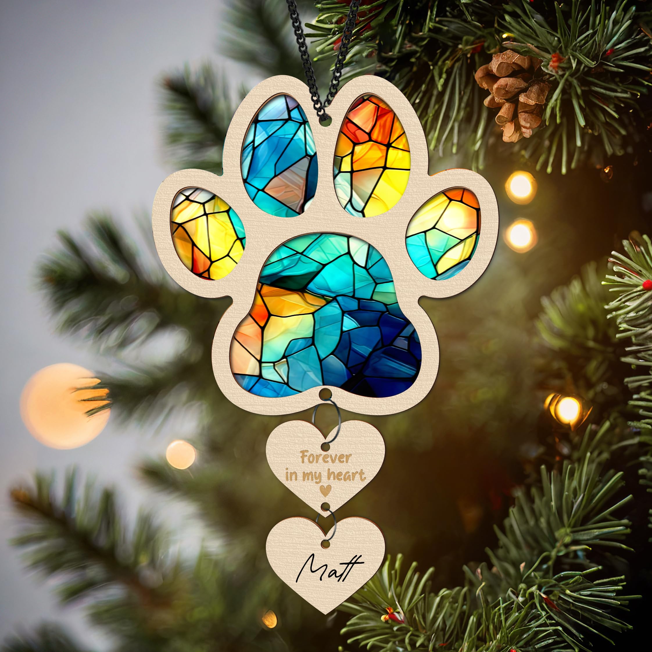 Amazon.com: 4'' Pet Memorial Ornament Dog Cat Christmas Xmas Tree ...