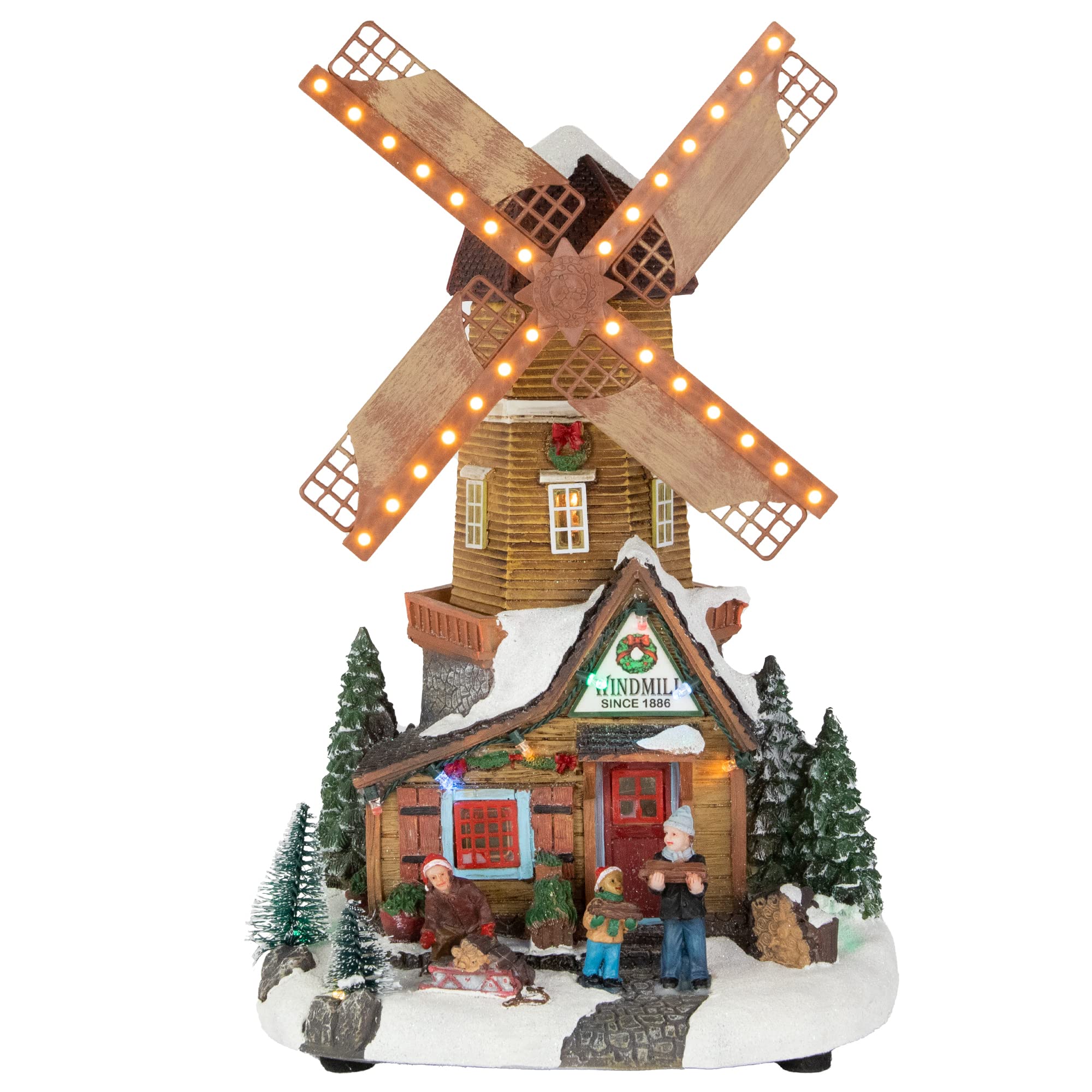 Amazon.com: Northlight LED Lighted Animated and Musical Windmill ...
