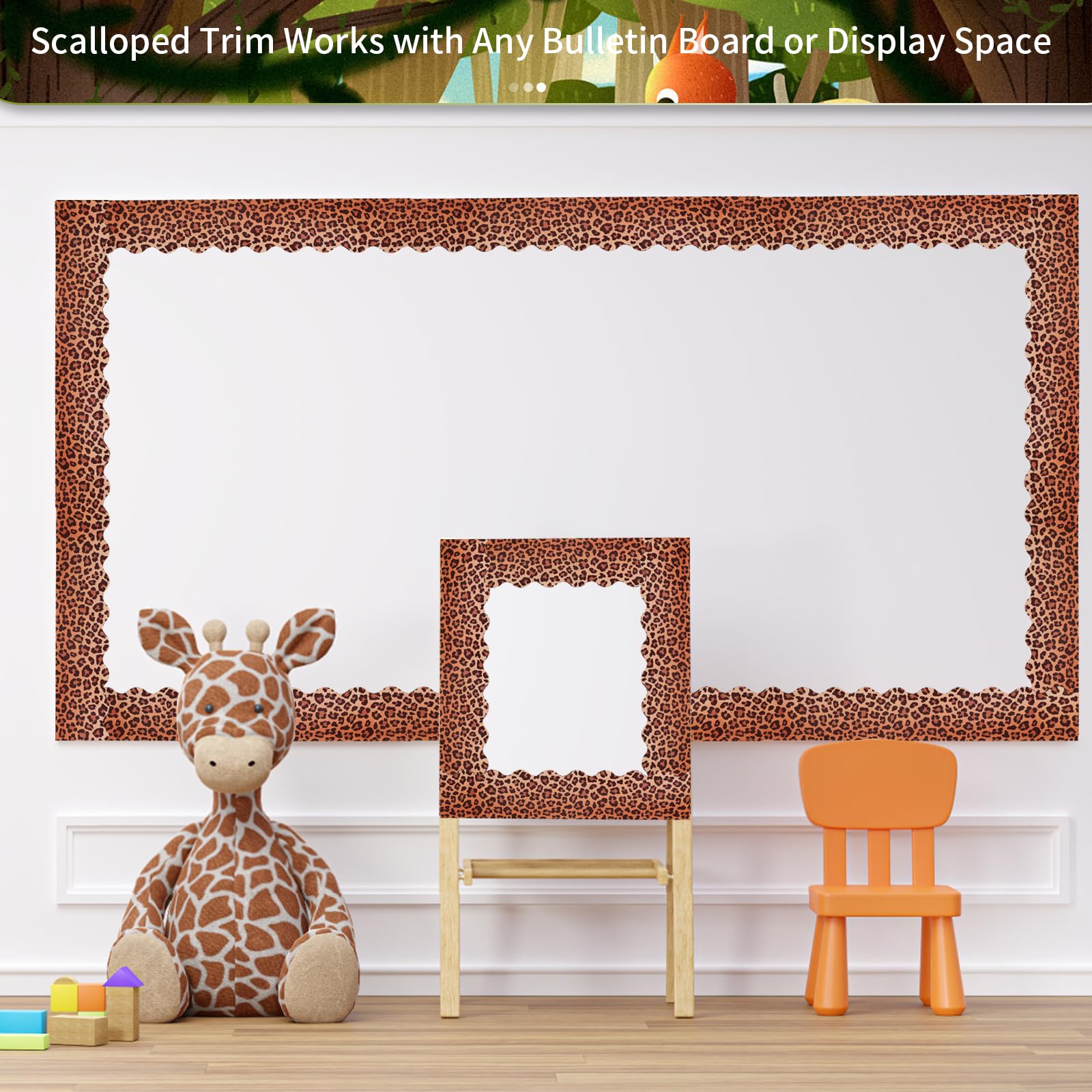 Snapklik.com : 99 Feet Leopard Print Bulletin Board Borders Animal ...