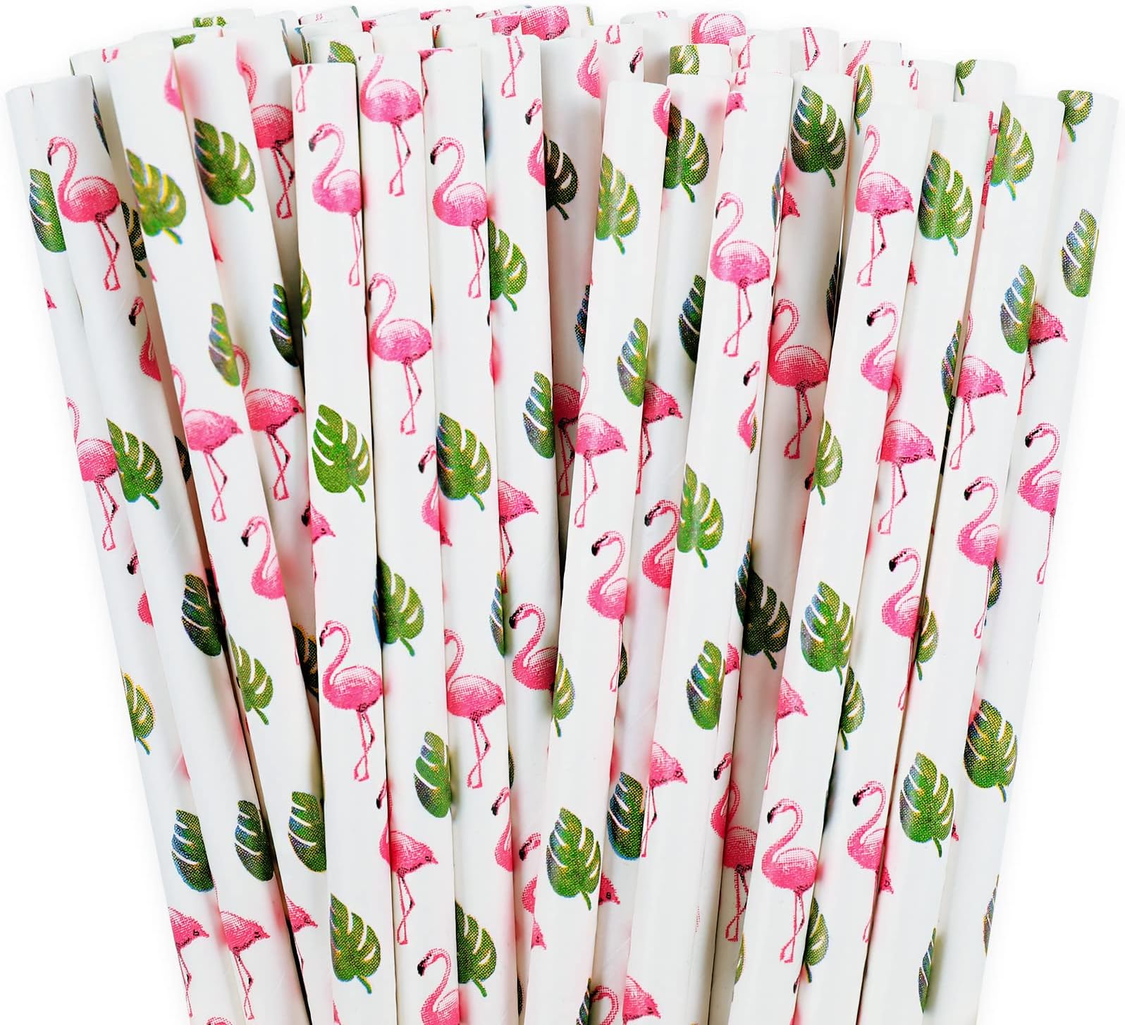 Amazon.com: 200 Pieces Paper Straws Fruit Pattern Drinking Straws ...