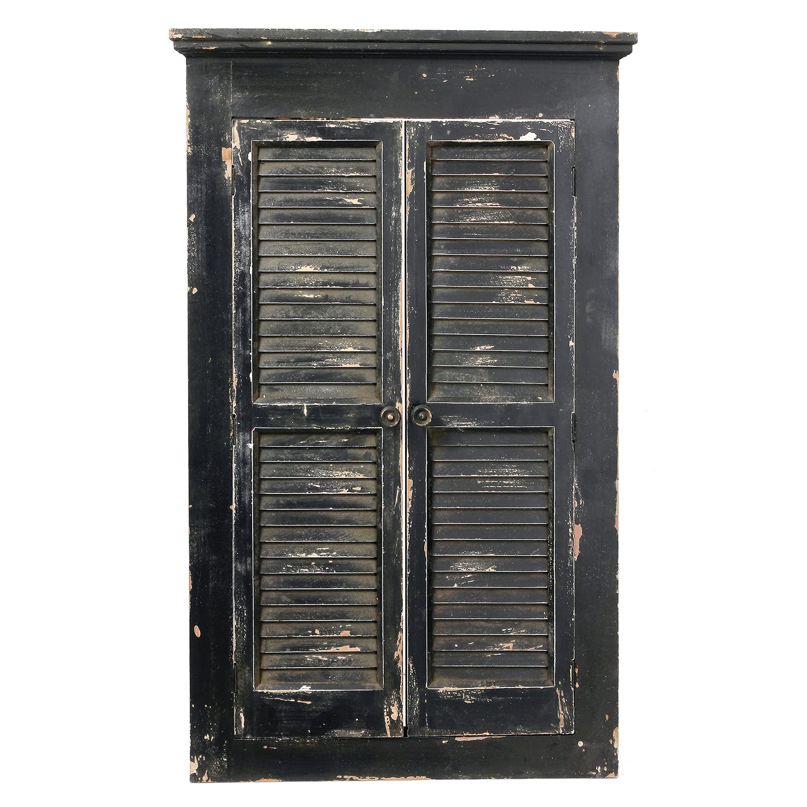 Amazon.com: Sintosin Farmhouse Black Window Shutters Mirror Wall Decor ...