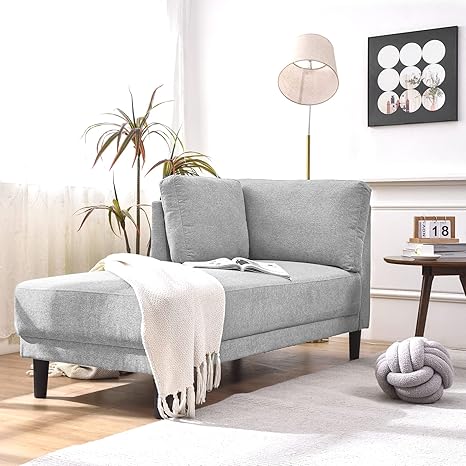 Amazon.com: Merax 65" Modern Fabric Chaise Lounge Couch with Left Arm ...