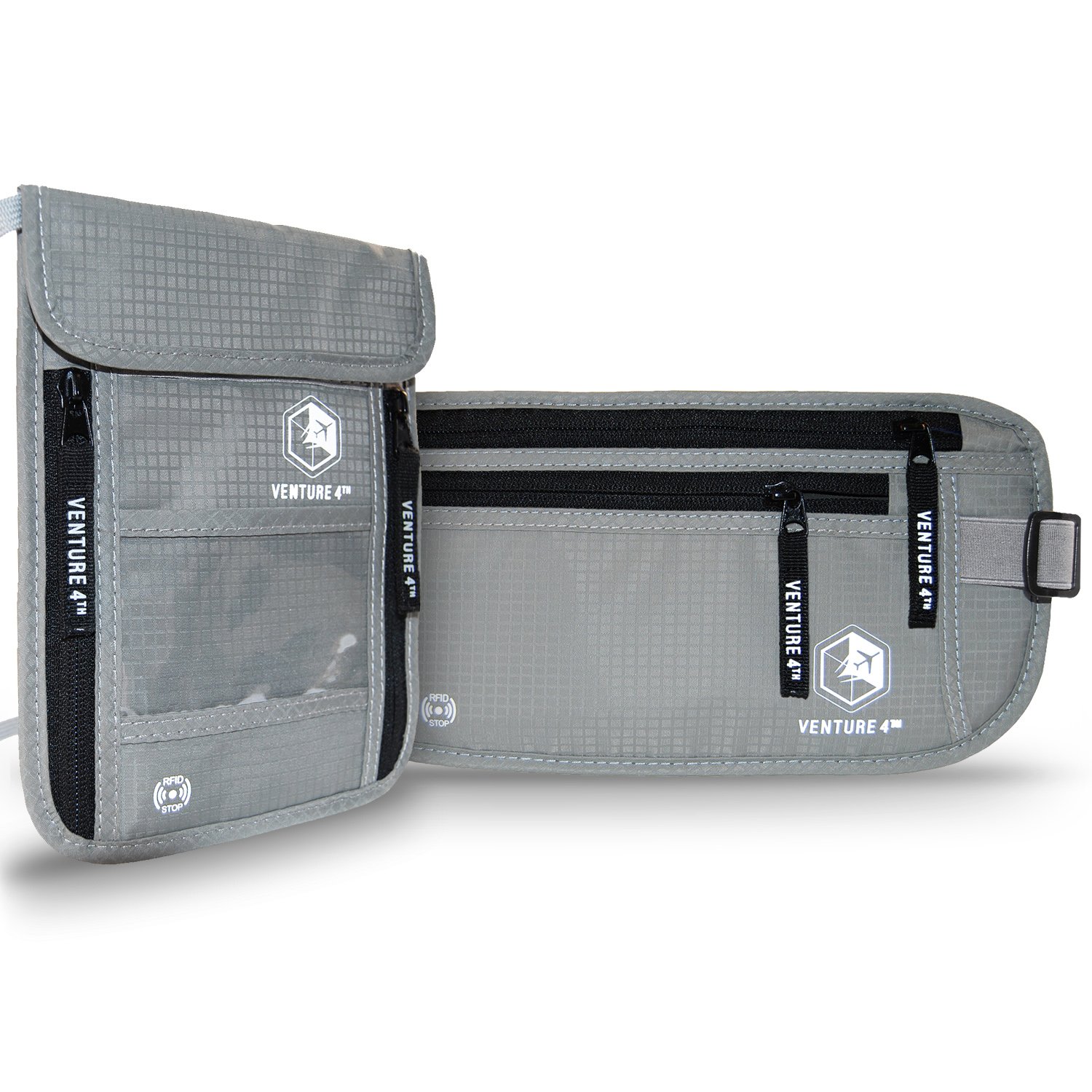 Amazon.com | Travel Money Belt and Neck Pouch Bundle - RFID Blocking ...