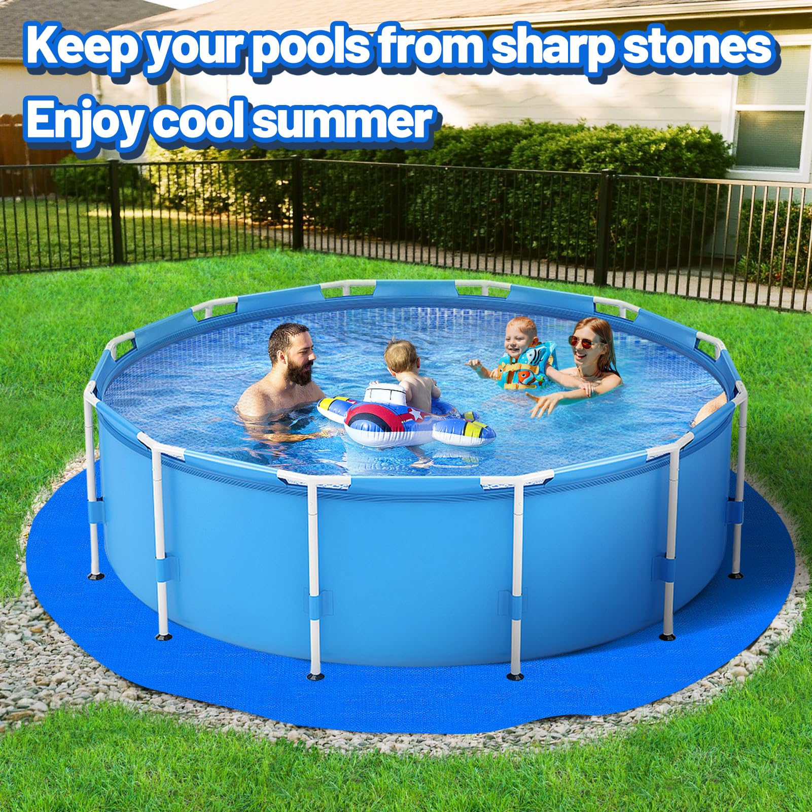 Snapklik.com : Heavy-Duty 12FT Pool Liner Pad For Round Above Ground ...
