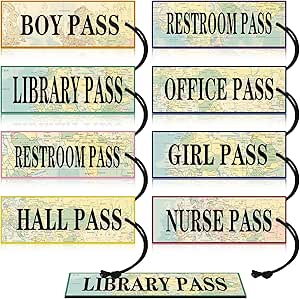 Amazon.com: Tellegloww 8 Pieces Travel The Map Magnetic Hall Pass for Kids Classroom Pass ...