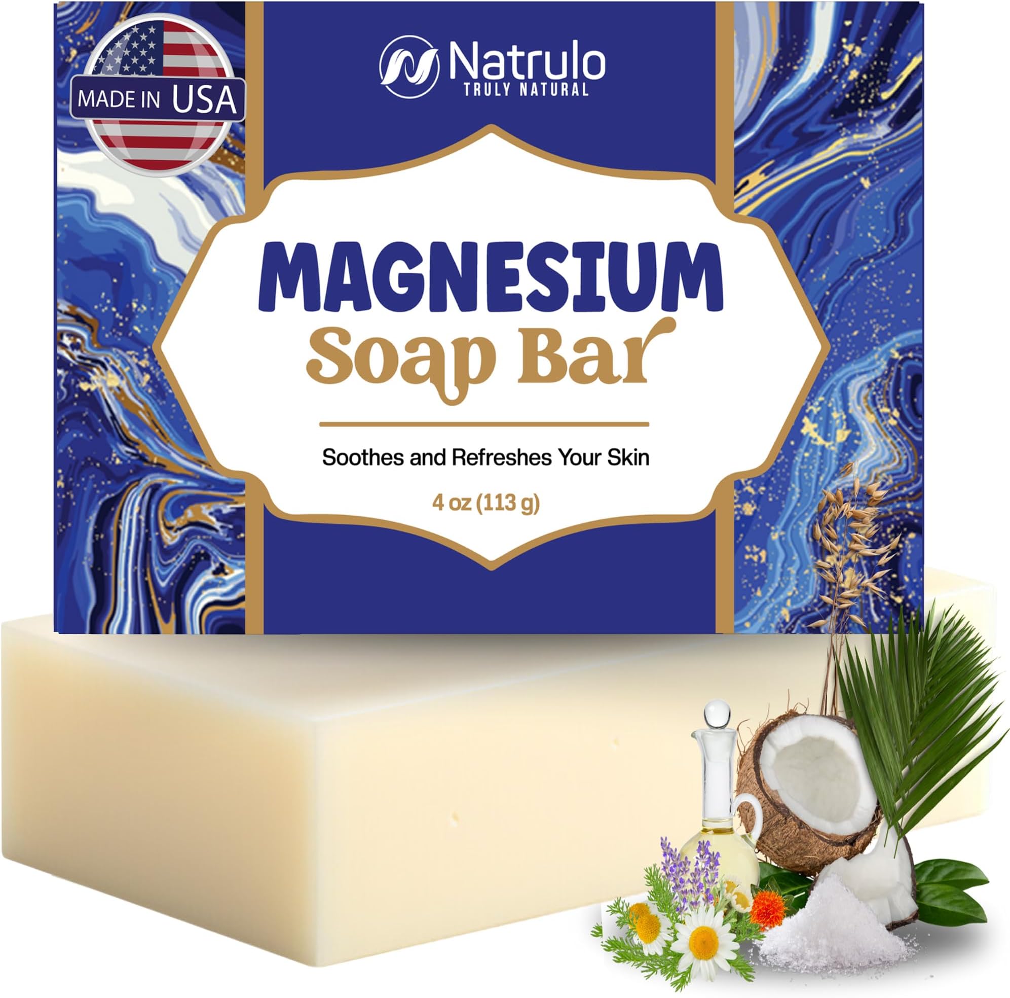 Amazon.com : Dead Sea Magnesium Soap Bar – Deep Cleansing, Moisturizing ...