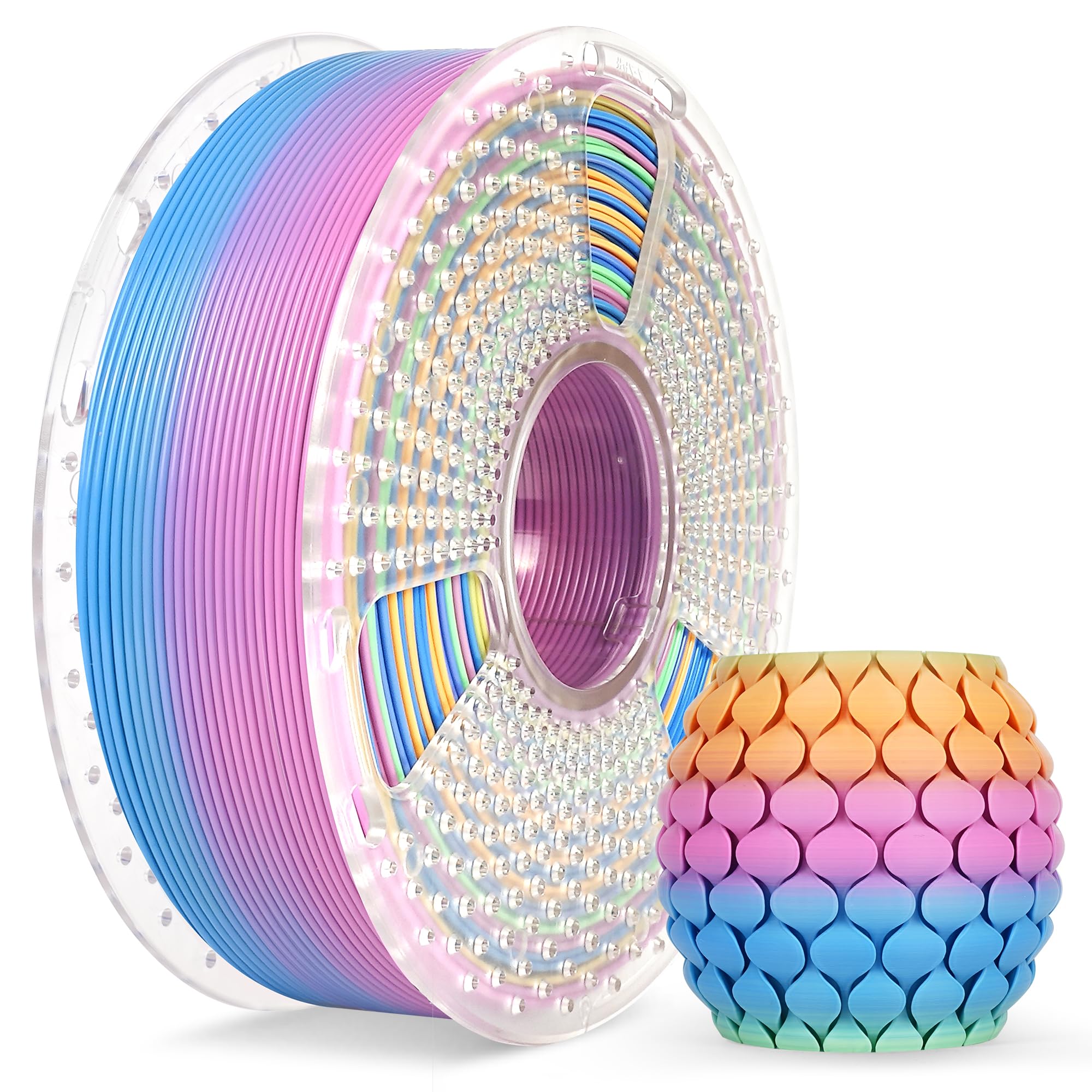 Amazon.com: SUNLU 3D Printer Filament, Rainbow PLA Filament 1.75mm ...